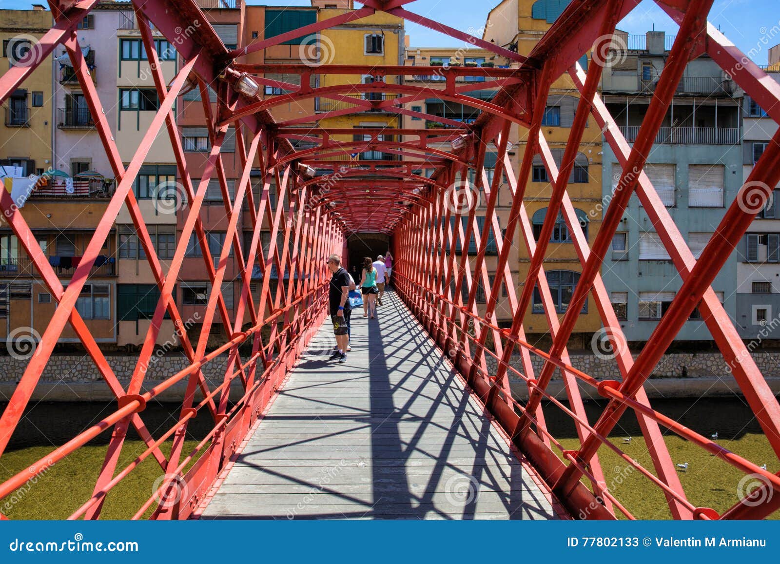 Eiffel Bridge, Girona, Spain Editorial Stock Photo - Image of tower ...