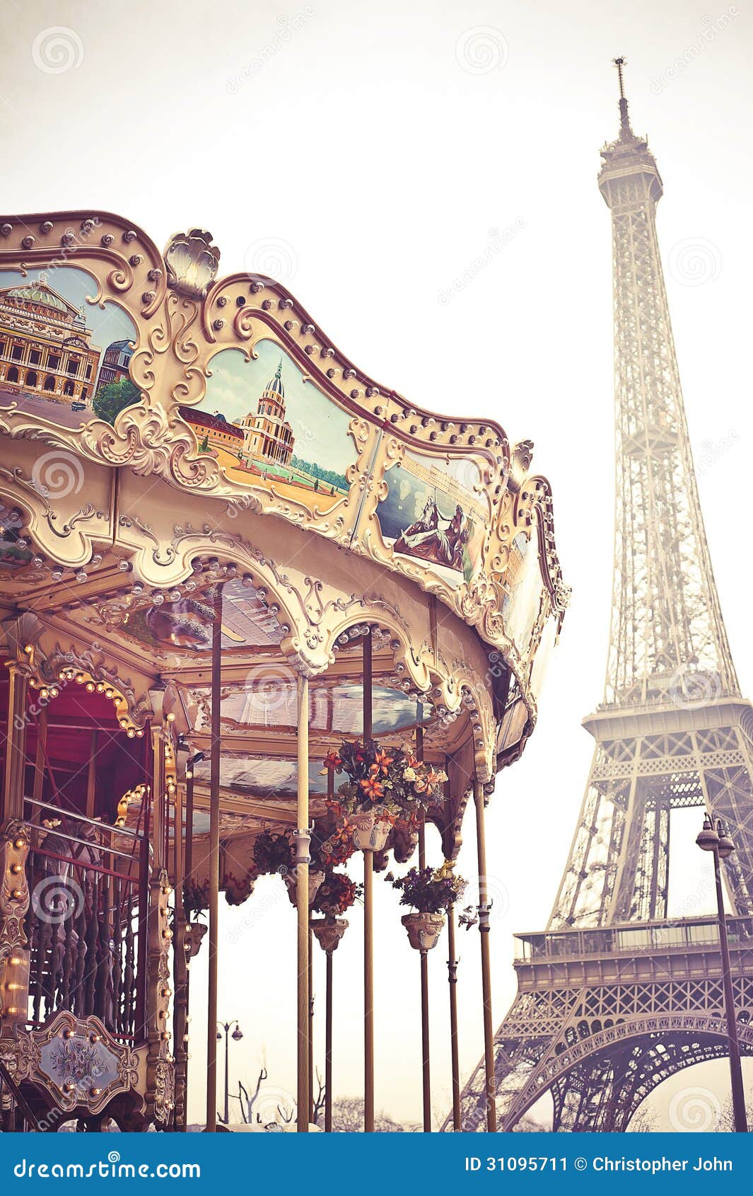 Eiffel and Carousel stock image. Image of buildings, tall - 31095711 Eiffel and Carousel stock image. Image of buildings, tall - 31095711