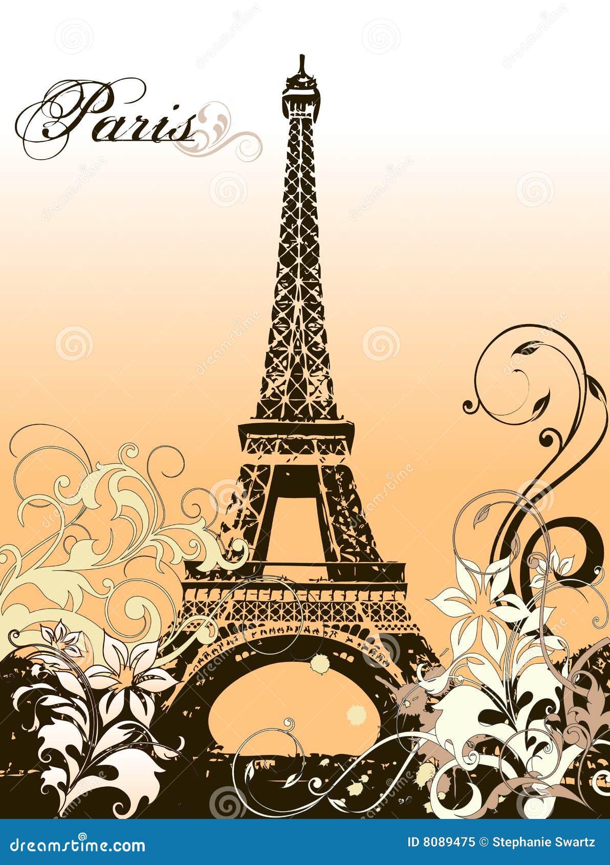 Eiffel Tower stock illustration. Illustration of design - 8089475