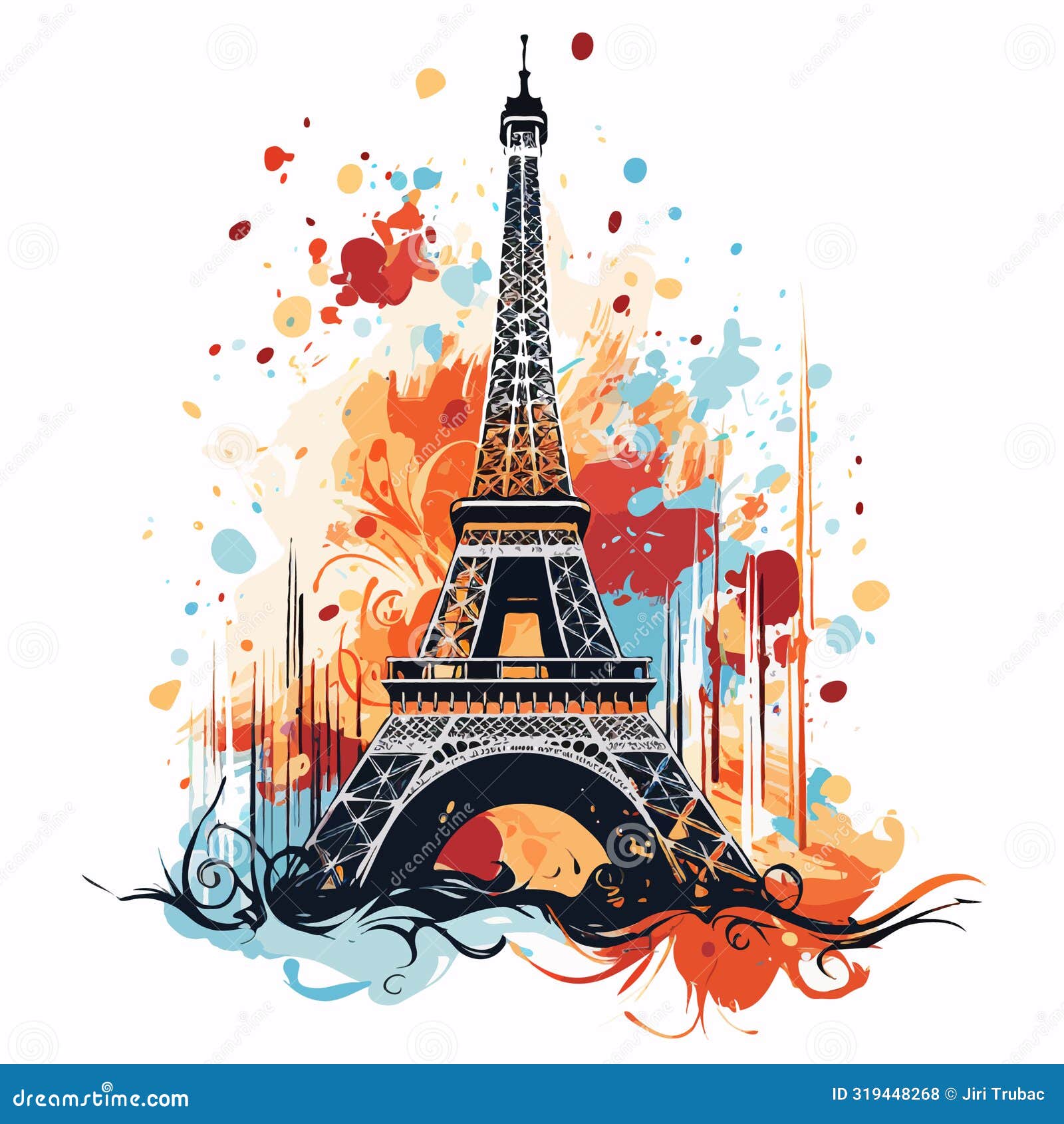 Eiffel Tower Background, Paris France Graphic Abstract Background Stock ...