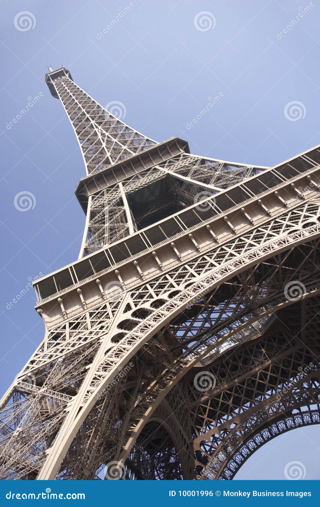 Eiffel Tower with Blue Sky stock photo. Image of tower - 10001996