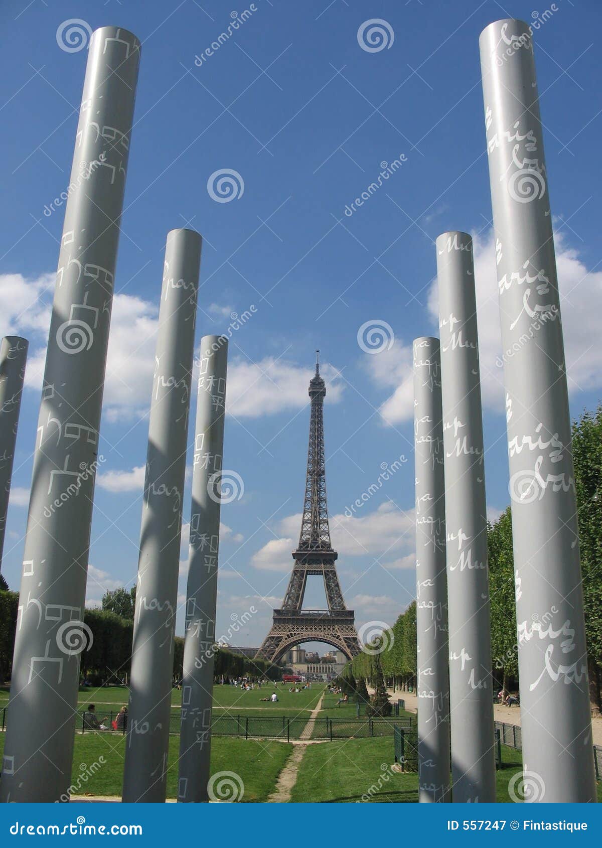 Eiffel Tower and the Columns Stock Image - Image of metal, attraction ...