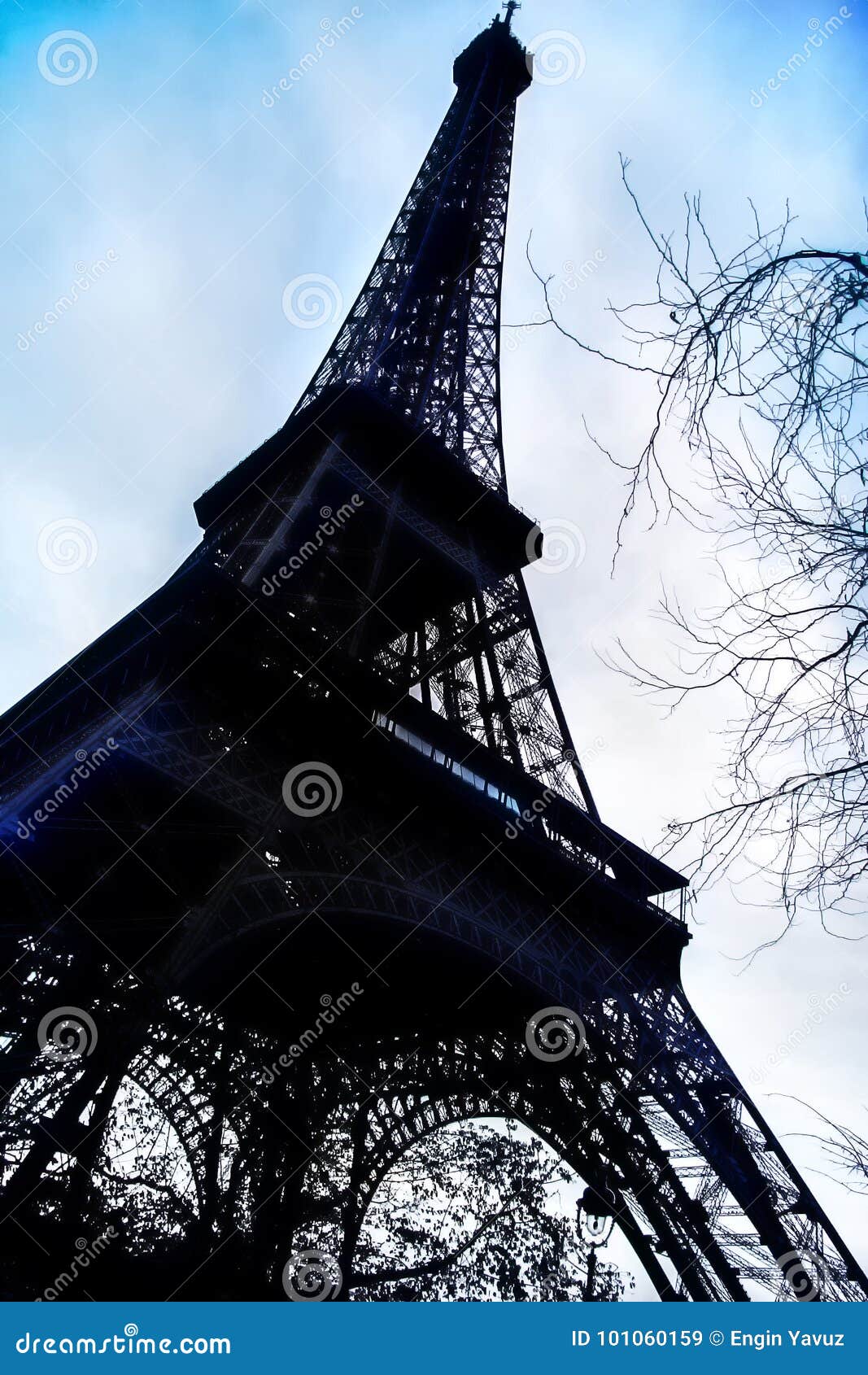 Eiffel Tower Different Pose at Sunset Time Stock Image - Image of copy ...