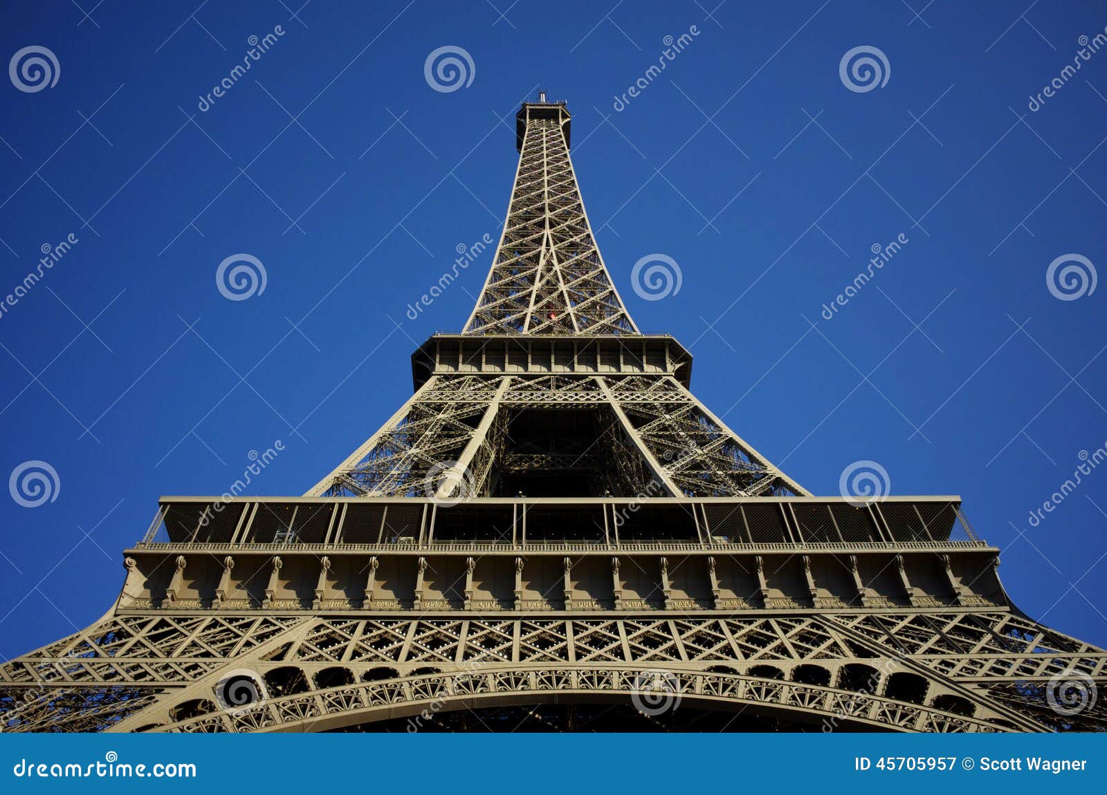 Eiffel Tower Extreme Angle editorial photography. Image of eiffel ...