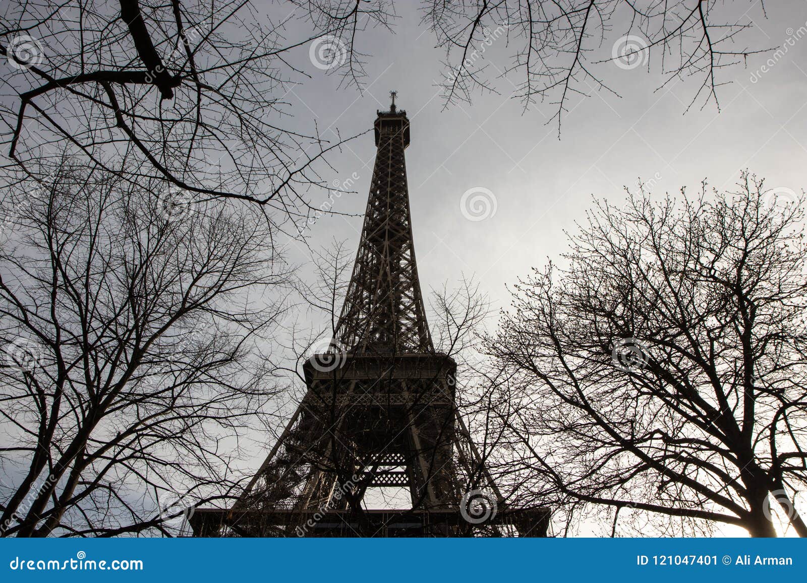 Eiffel Tower on Fall Day Sunset Stock Image - Image of landmark, steel ...