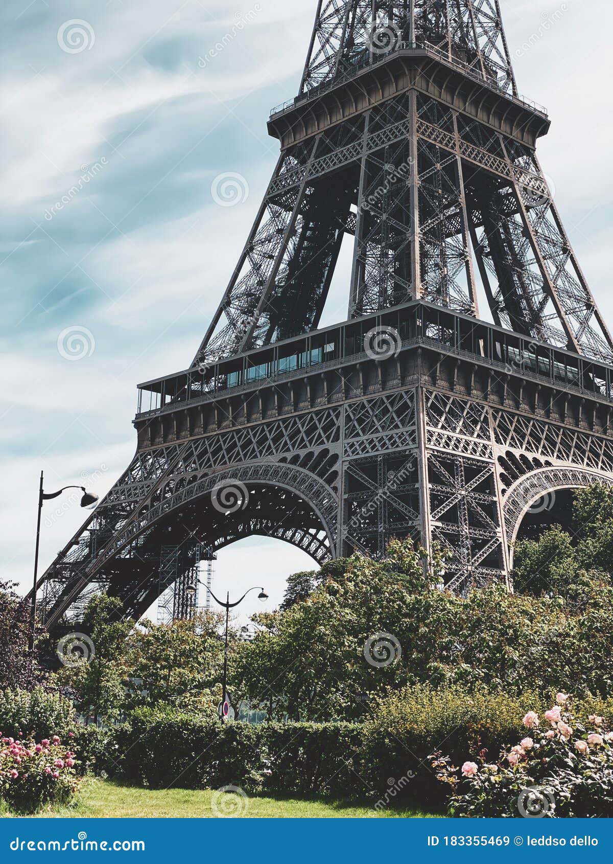 Eiffel Tower Views from Down Stock Image - Image of green, landmark ...