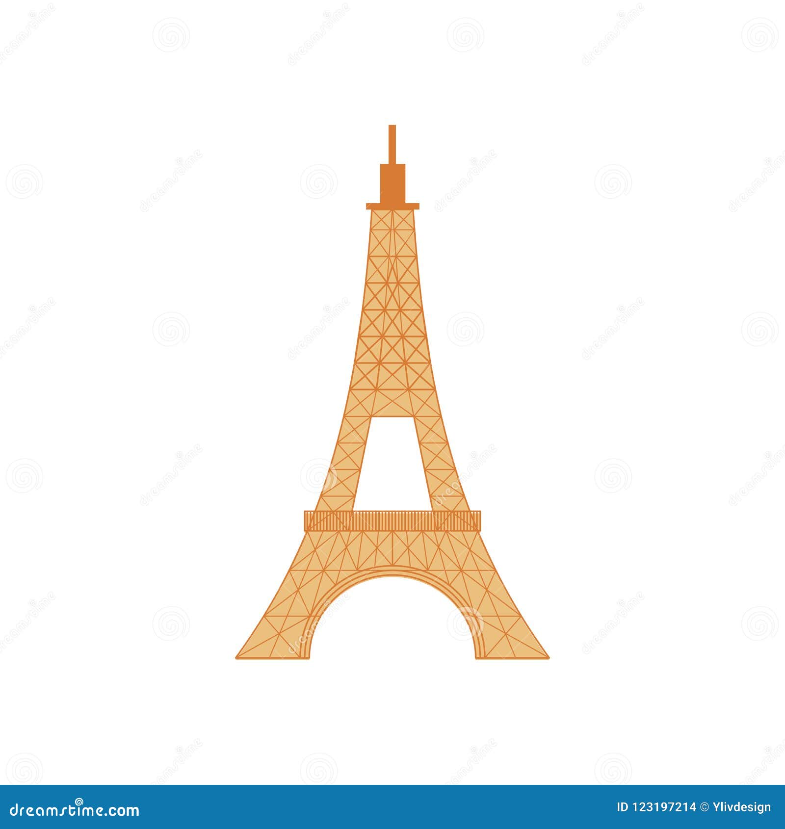 Eiffel Tower Icon in Cartoon Style Stock Illustration - Illustration of ... Eiffel Tower Icon in Cartoon Style Stock Illustration - Illustration of ...