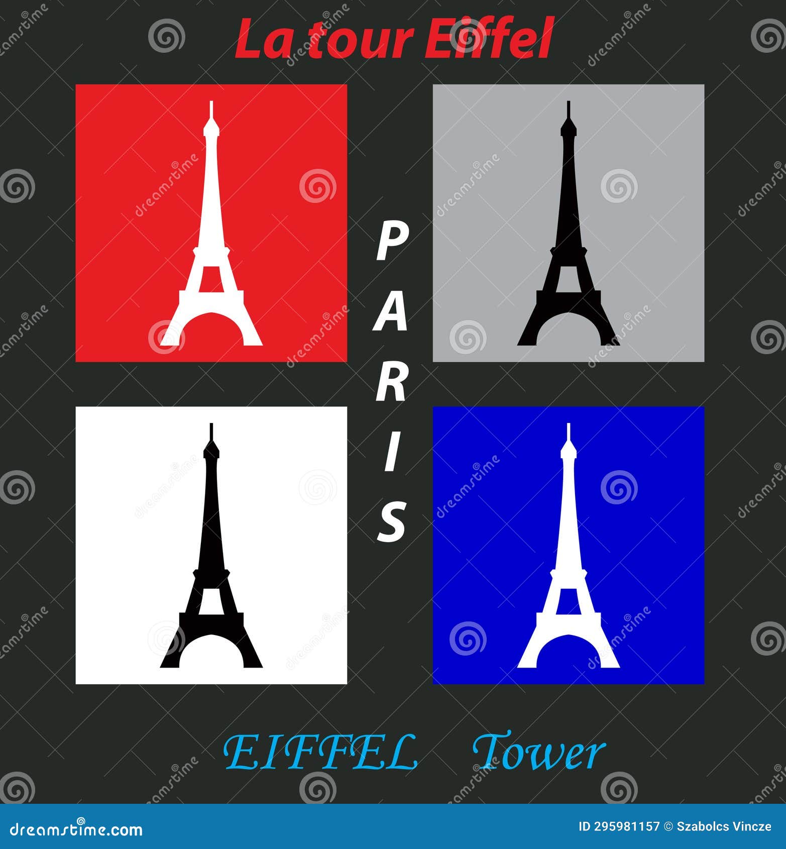 Eiffel Tower icon stock vector. Illustration of number - 295981157