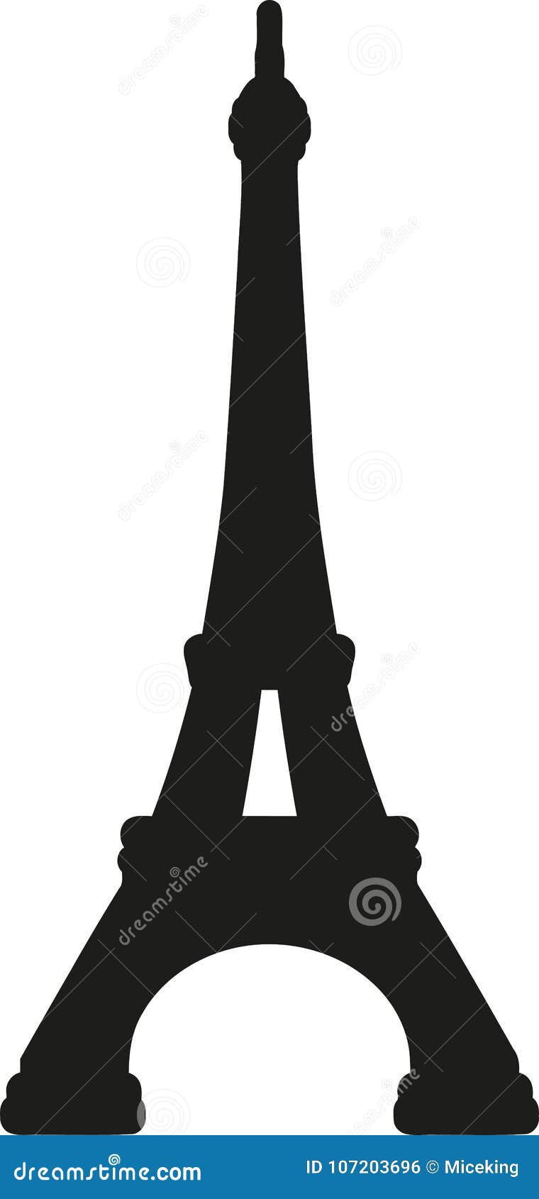 Eiffel tower icon stock vector. Illustration of paris - 107203696