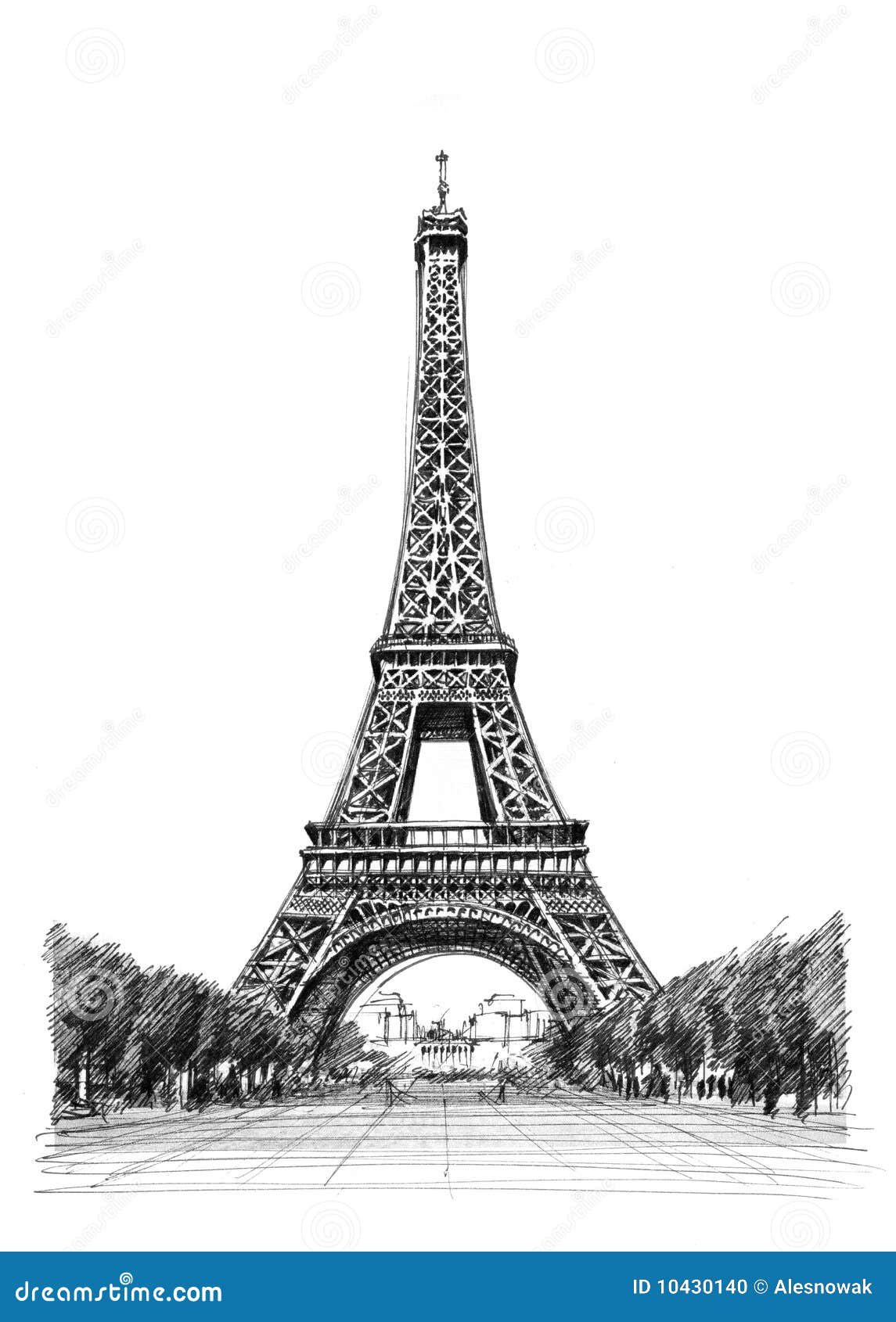 Eiffel Tower Illustration Stock Photo - Image: 10430140