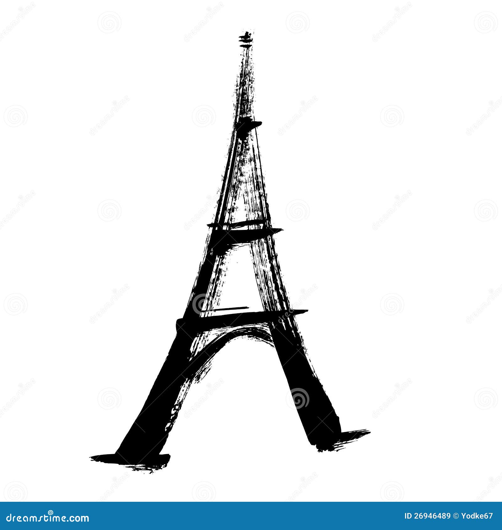 Eiffel tower illustration stock vector. Illustration of grande - 26946489