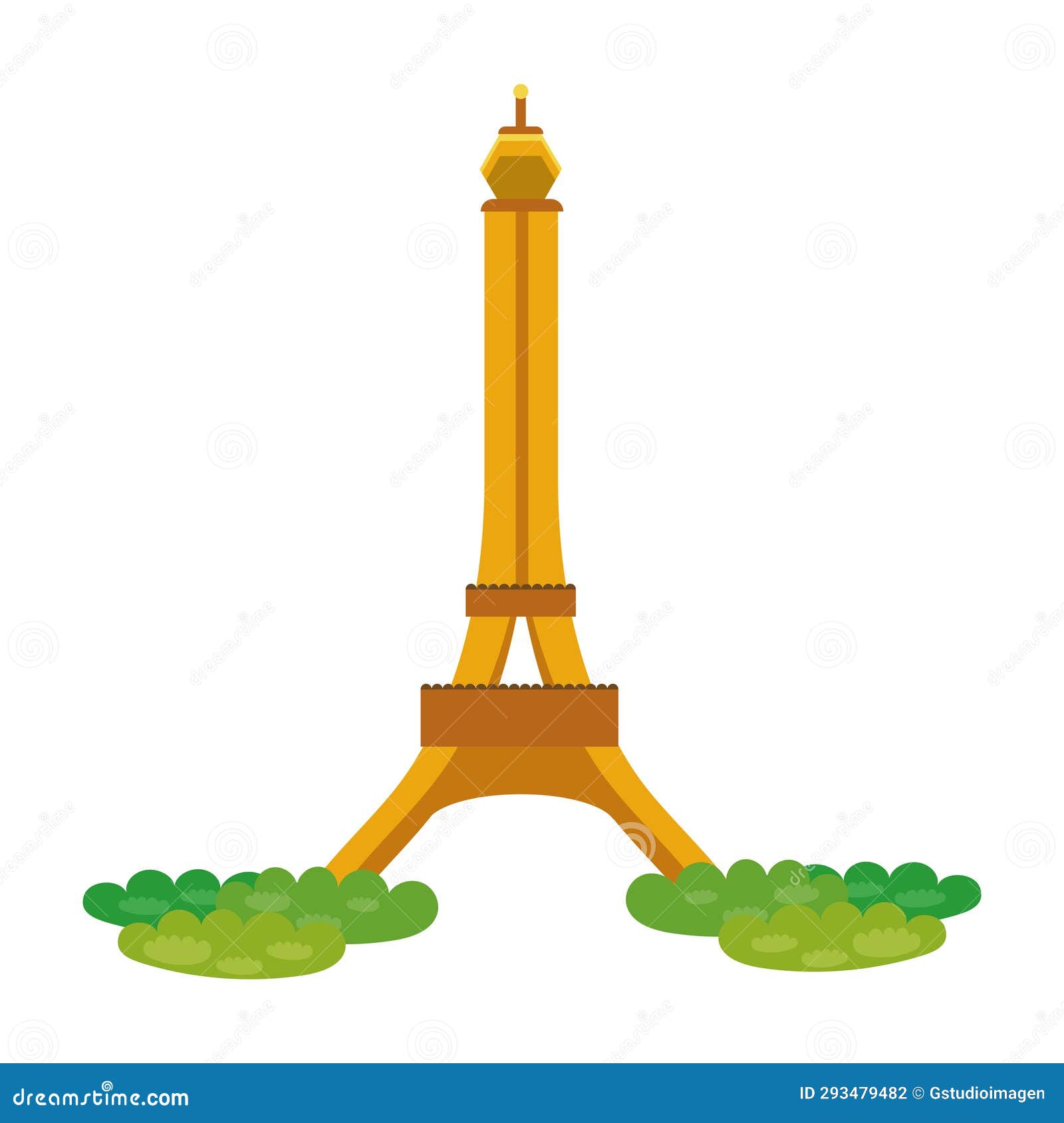 Eiffel tower illustration stock vector. Illustration of tourist - 293479482
