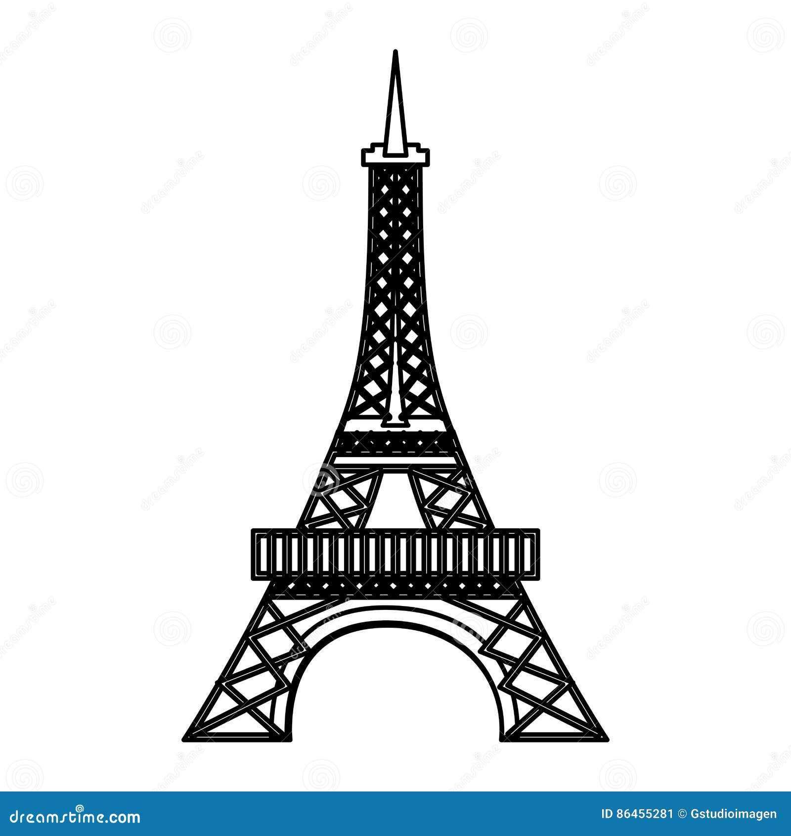 Eiffel tower isolated icon stock vector. Illustration of design - 86455281 Eiffel tower isolated icon stock vector. Illustration of design - 86455281
