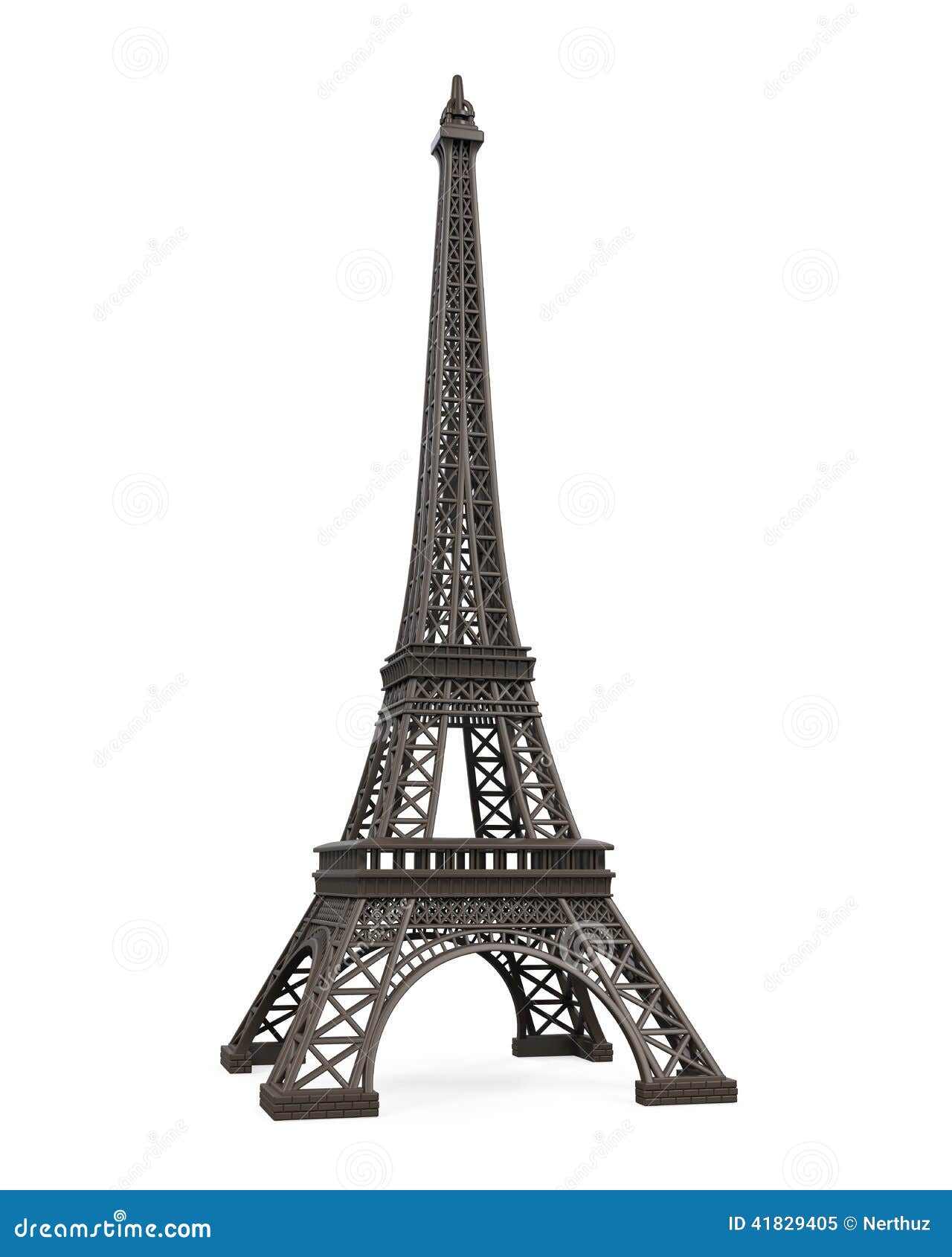 Eiffel Tower Isolated stock illustration. Illustration of paris - 41829405