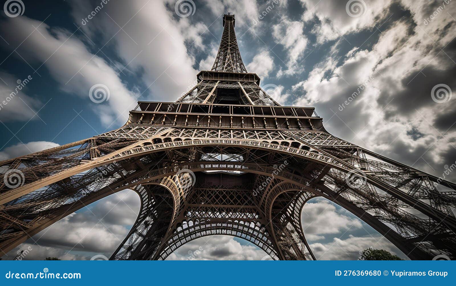 Eiffel Tower Majestic Steel Arch in Paris Generated by AI Stock Photo ...