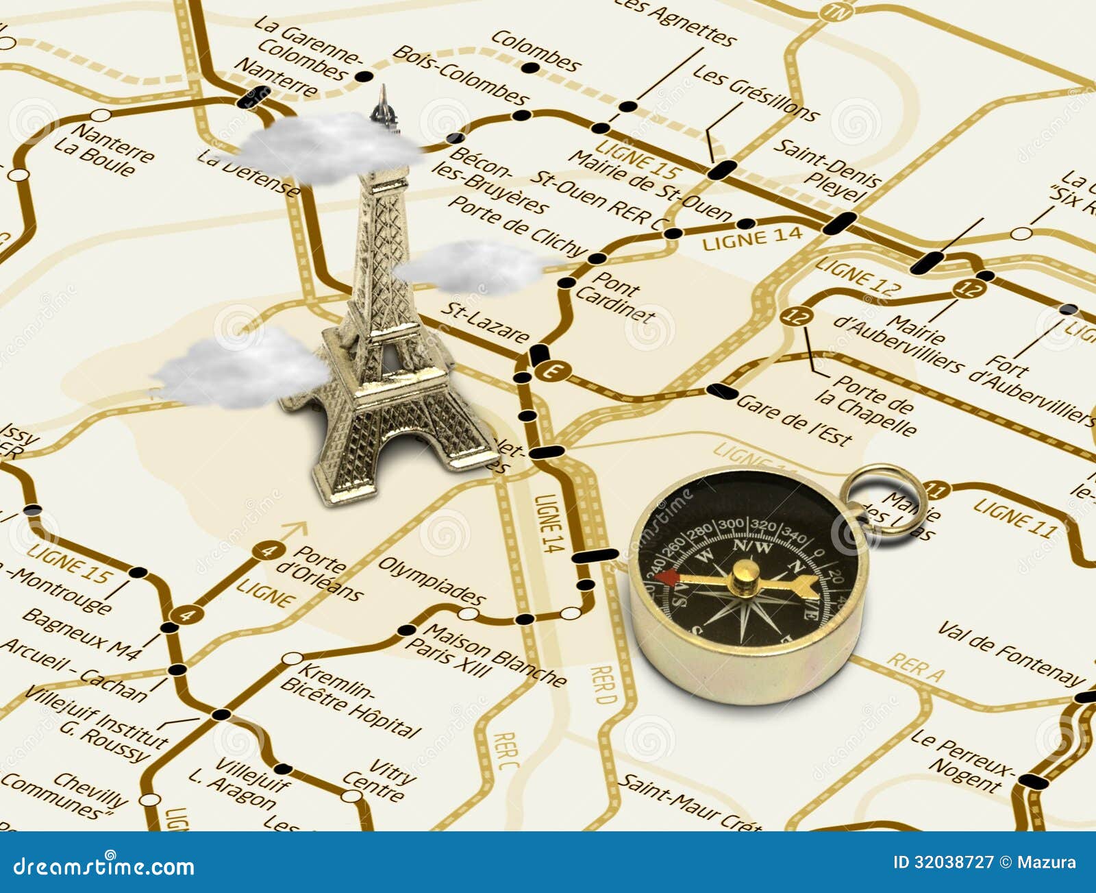 Eiffel Tower on a Map of Paris Stock Illustration - Illustration of ... Eiffel Tower on a Map of Paris Stock Illustration - Illustration of ...
