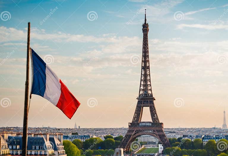 The Eiffel Tower, a Masterpiece of Engineering Stock Photo - Image of ...
