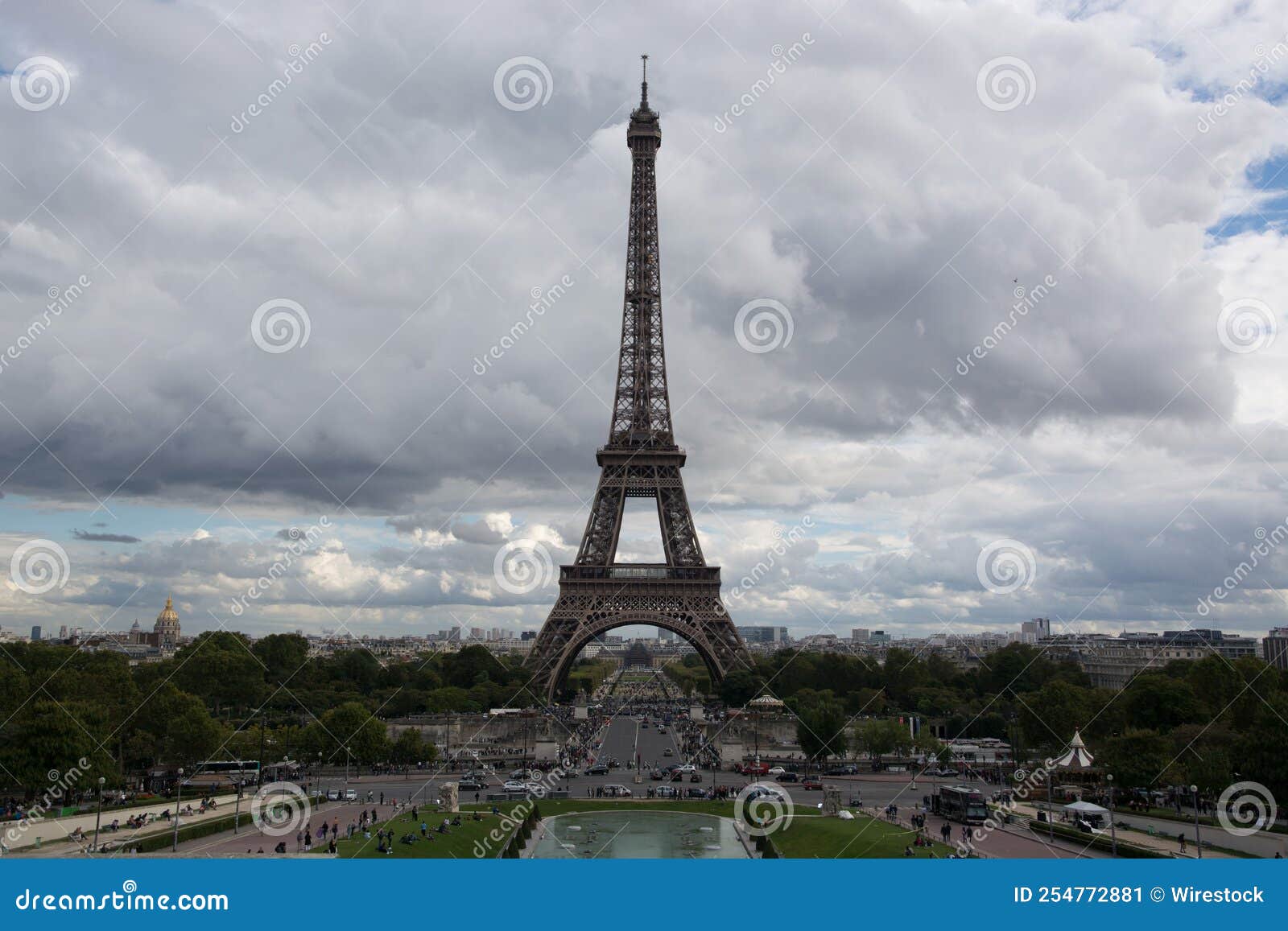 Eiffel Tower Over the Cityscape of Paris, Europe Stock Image - Image of ...