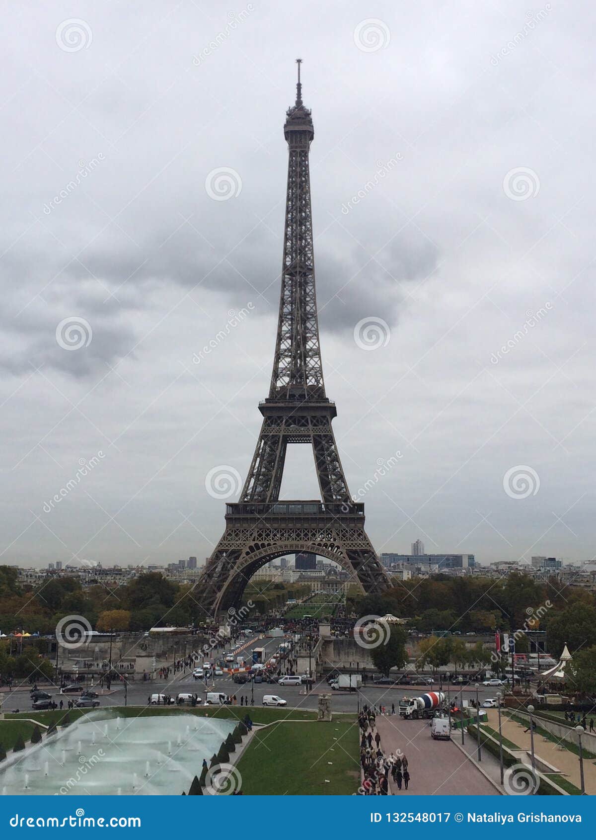 Eiffel Tower in Paris stock image. Image of river, montserrat - 132548017