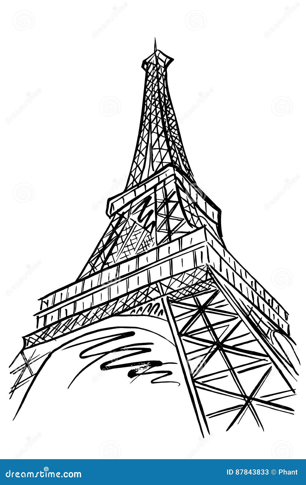 Eiffel Tower Vector Drawing