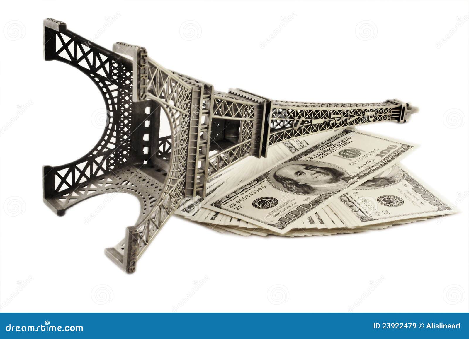 Eiffel Tower in Paris and Money Stock Image - Image of travel, cash ...