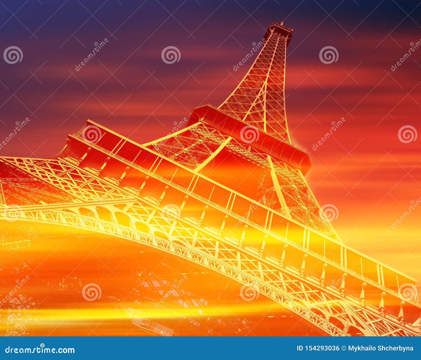 Eiffel Tower, Paris stock photo. Image of destinations - 154293036