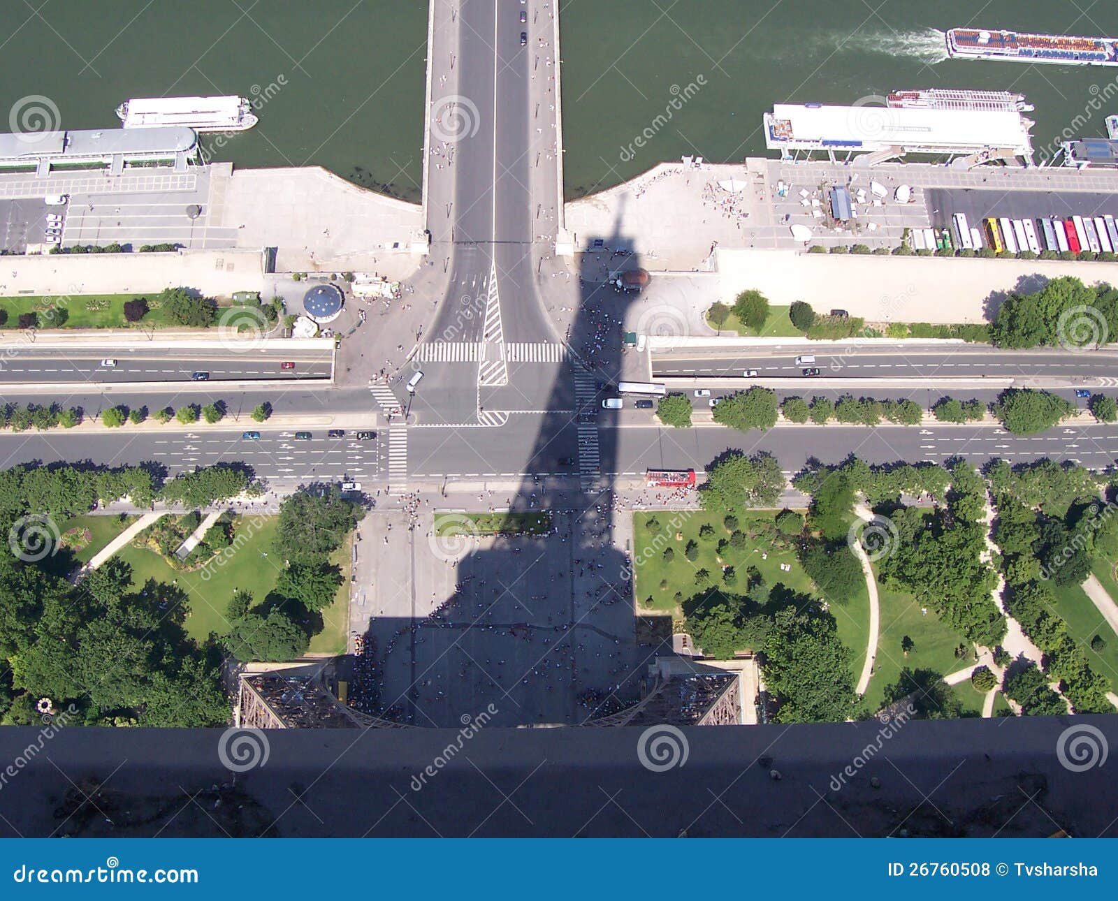 Eiffel tower and Shadow stock photo. Image of quai, field - 26760508