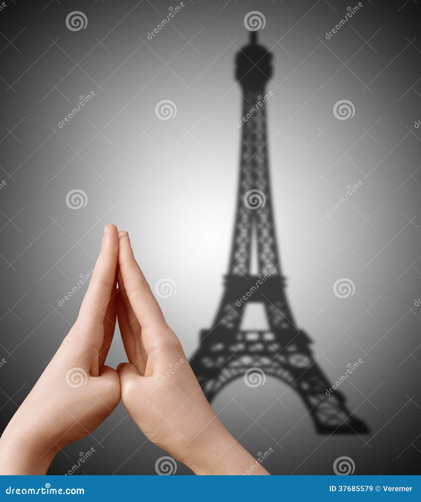 Eiffel tower shadow. stock image. Image of building, place - 37685579