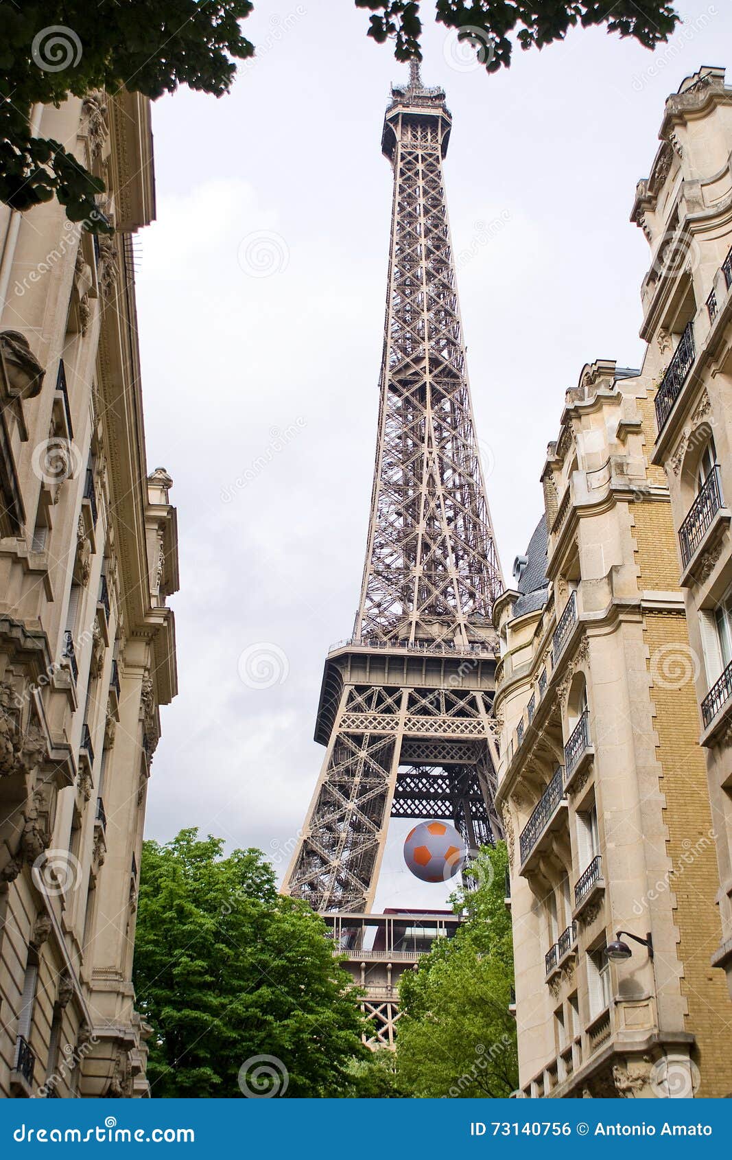 Eiffel Tower stock photo. Image of ball, capital, building - 73140756