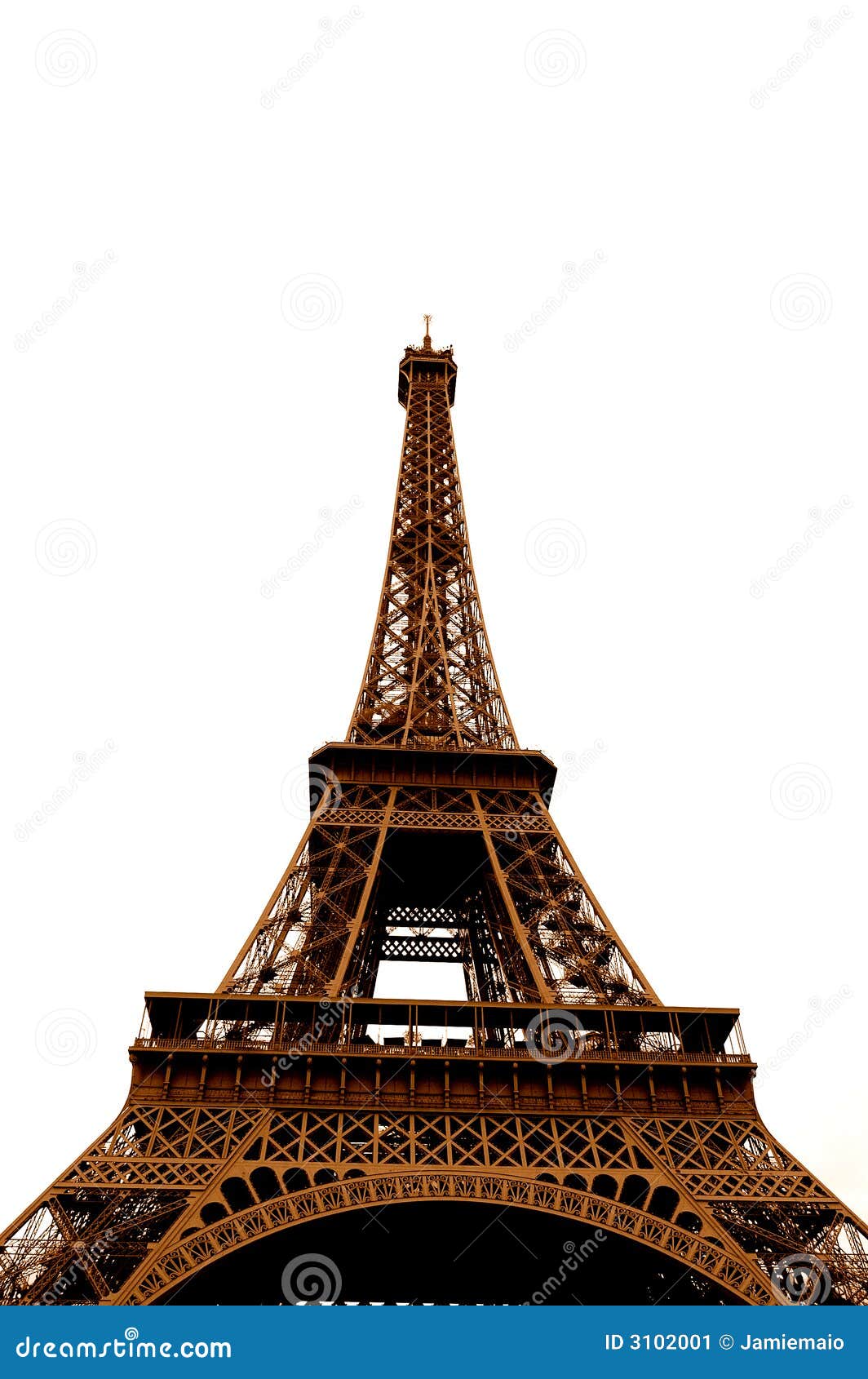 Eiffel Tower in Single Color Stock Image - Image of stucture, blue: 3102001