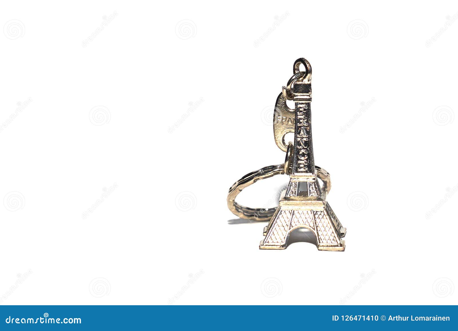 Eiffel Tower Souvenir Keychain Isolated on White. Stock Photo - Image ... Eiffel Tower Souvenir Keychain Isolated on White. Stock Photo - Image ...