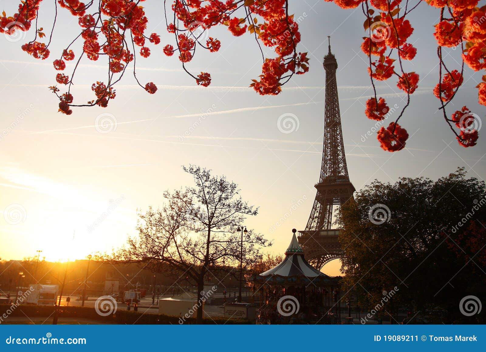 Eiffel Tower in Spring, Paris, France Stock Image - Image of parisian ...