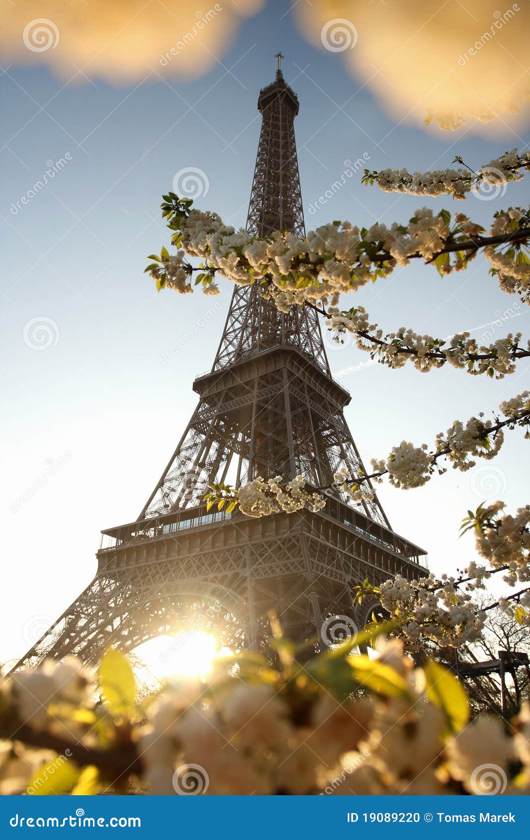 Eiffel Tower in Spring, Paris, France Stock Photo - Image of european ...