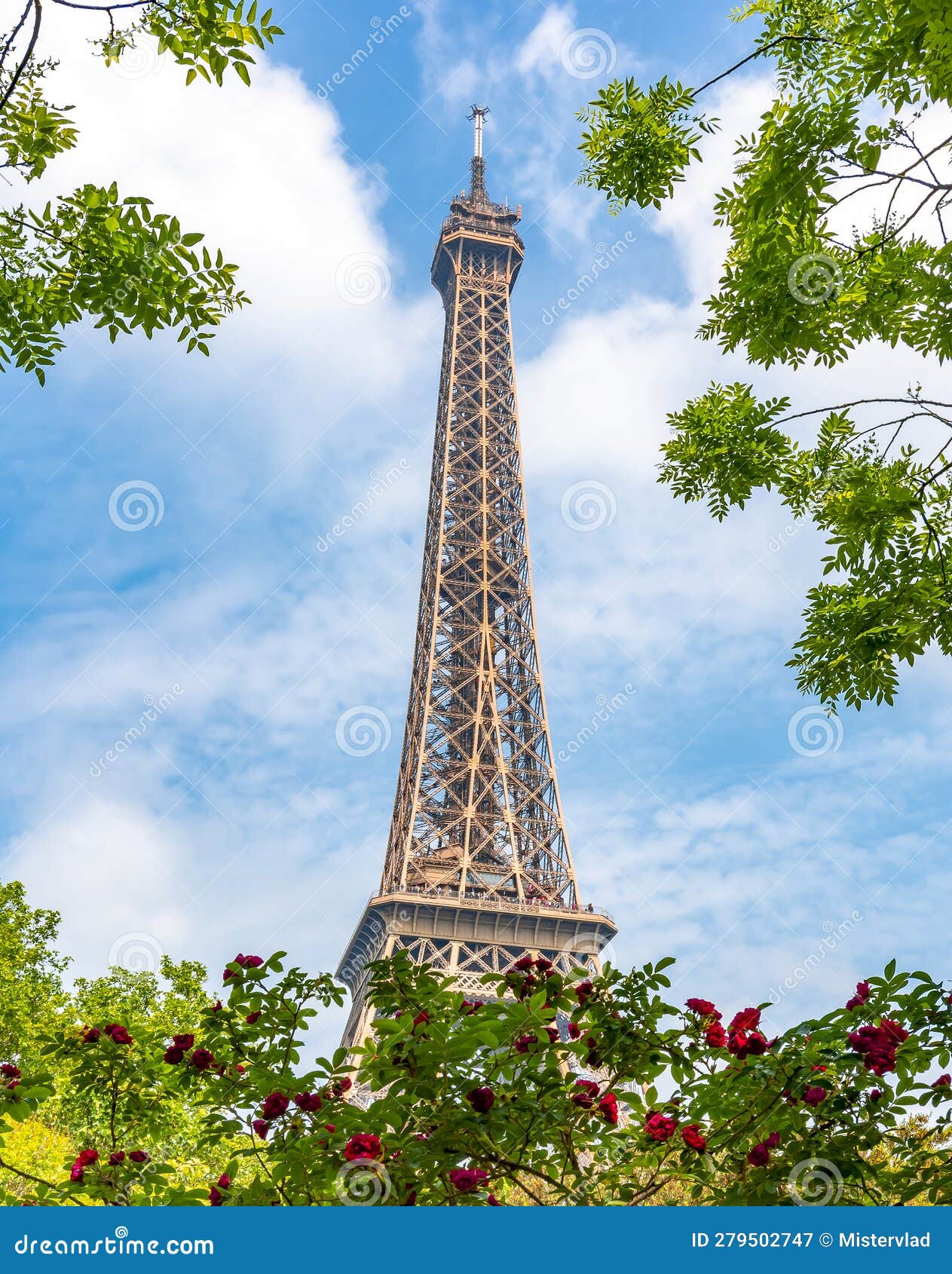 Eiffel Tower in Spring, Paris, France Stock Image - Image of city, park ...
