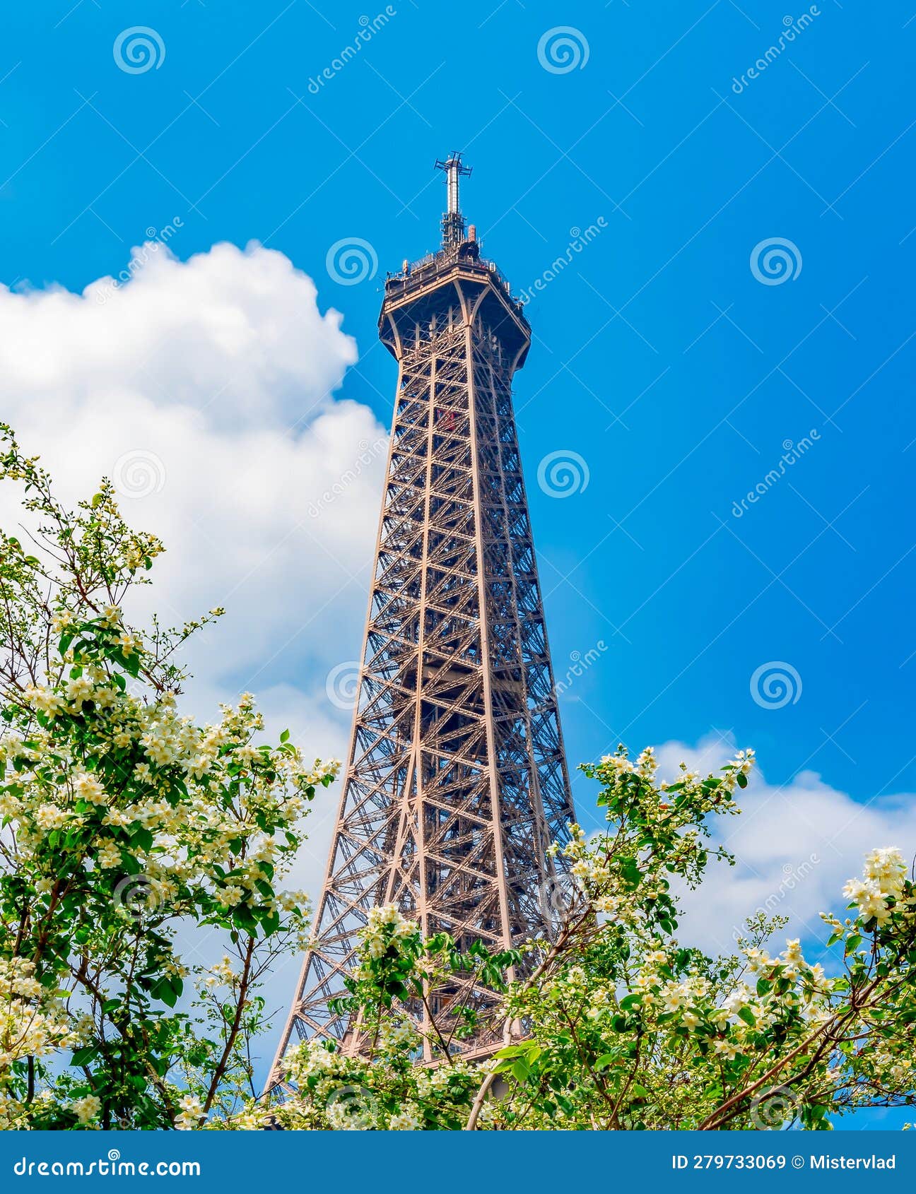 Eiffel Tower in Spring, Paris, France Stock Image - Image of french ...