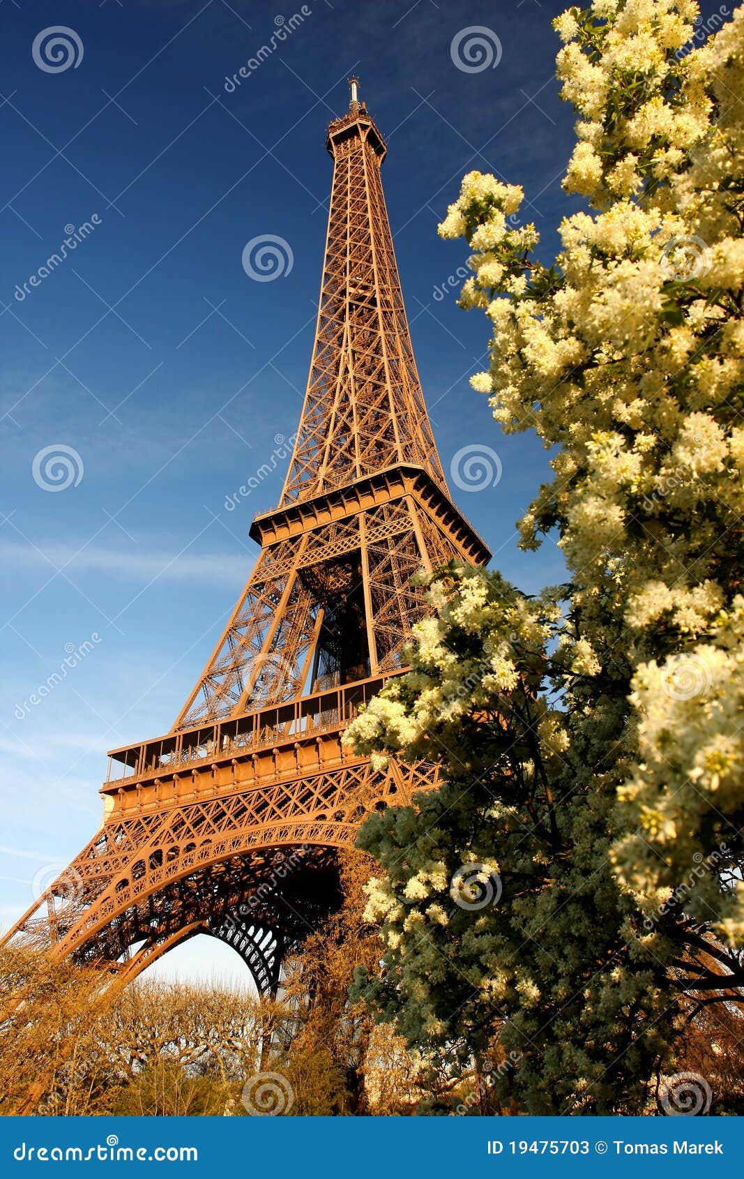 Eiffel Tower in Spring Time, Paris, France Stock Image - Image of ...