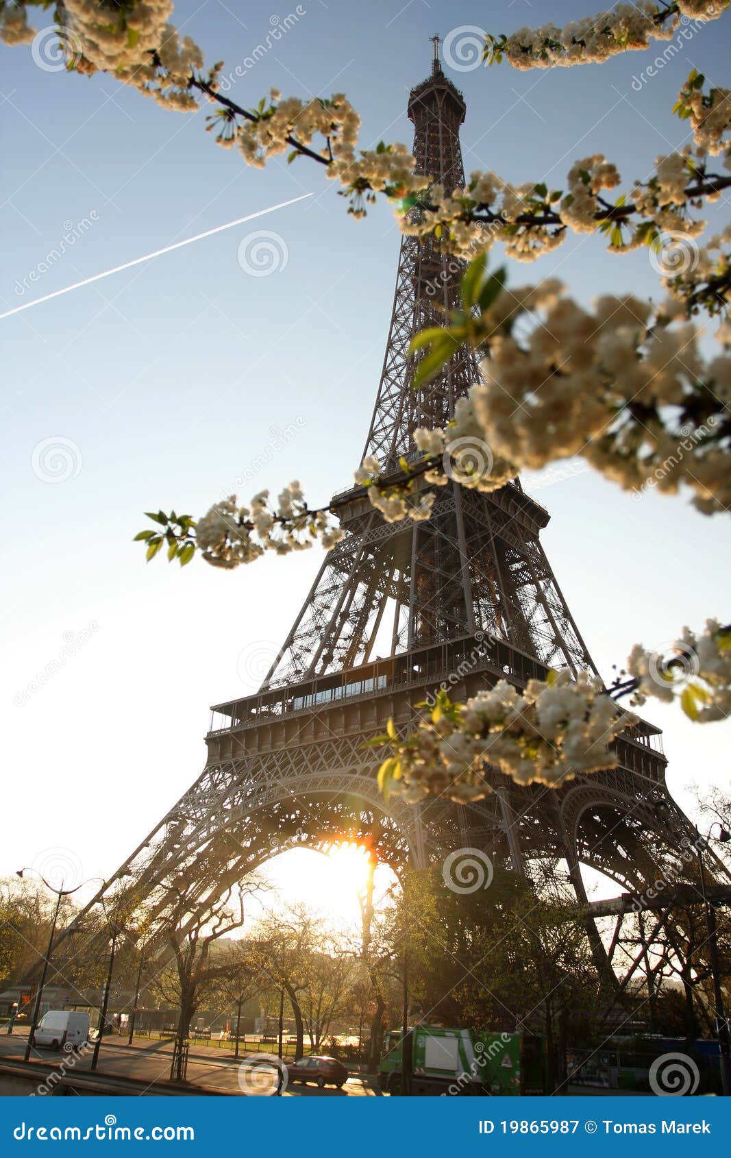 Eiffel Tower in Spring Time, Paris, France Stock Image - Image of ...