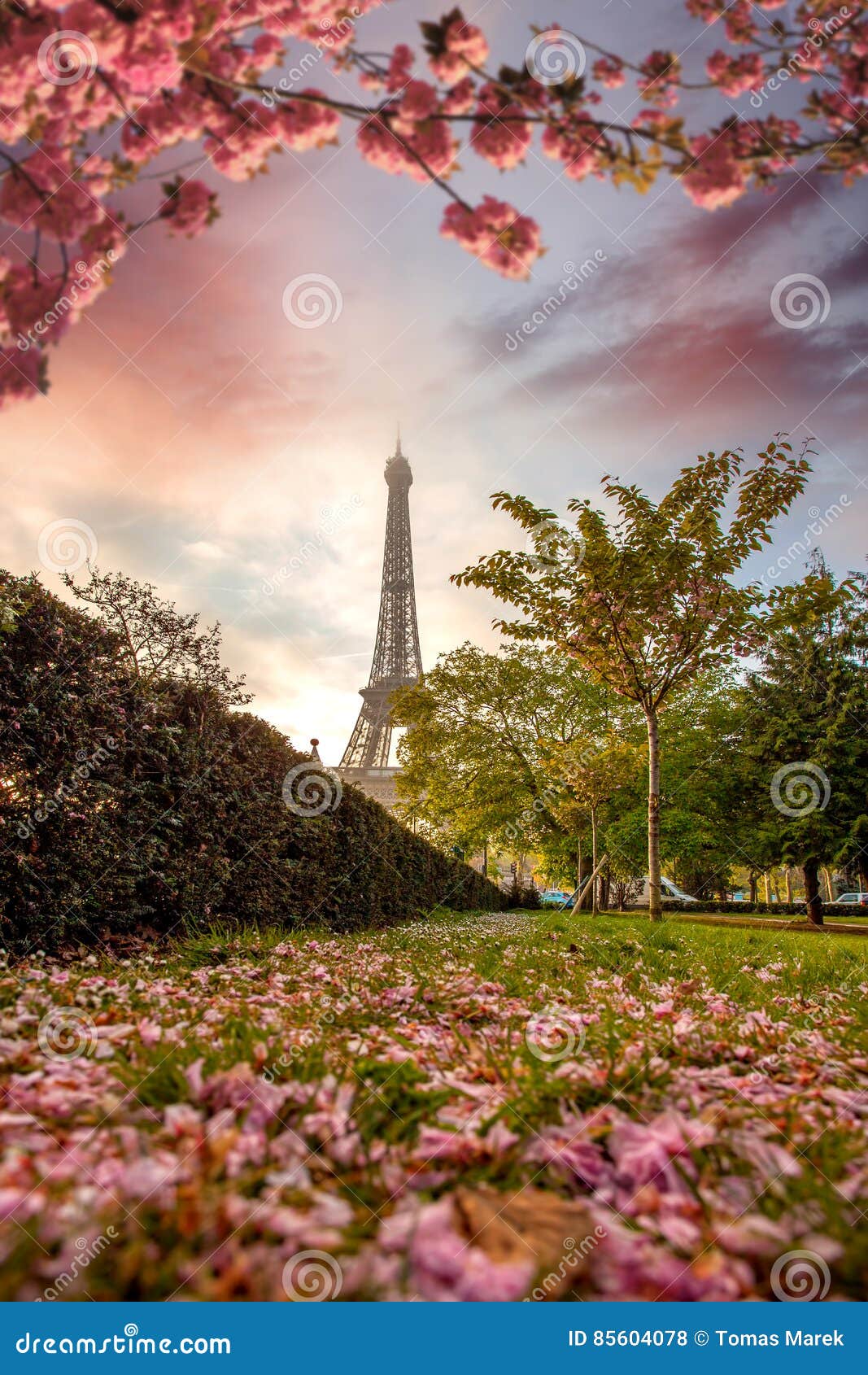 Eiffel Tower during Spring Time in Paris, France Stock Photo - Image of ...