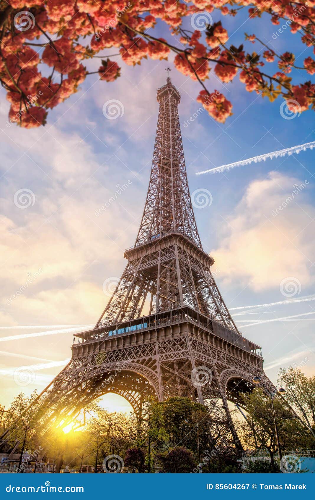 Eiffel Tower during Spring Time in Paris, France Stock Image - Image of ...