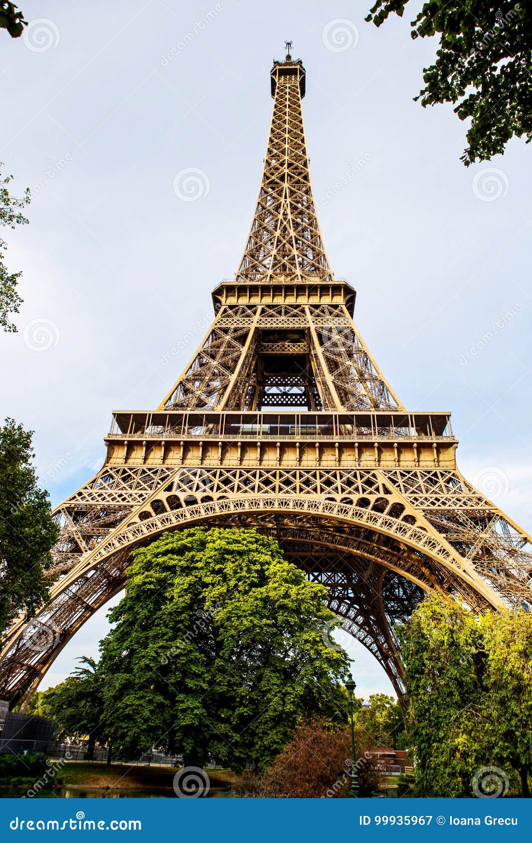 The Eiffel Tower Structure, Paris Stock Image - Image of people ...
