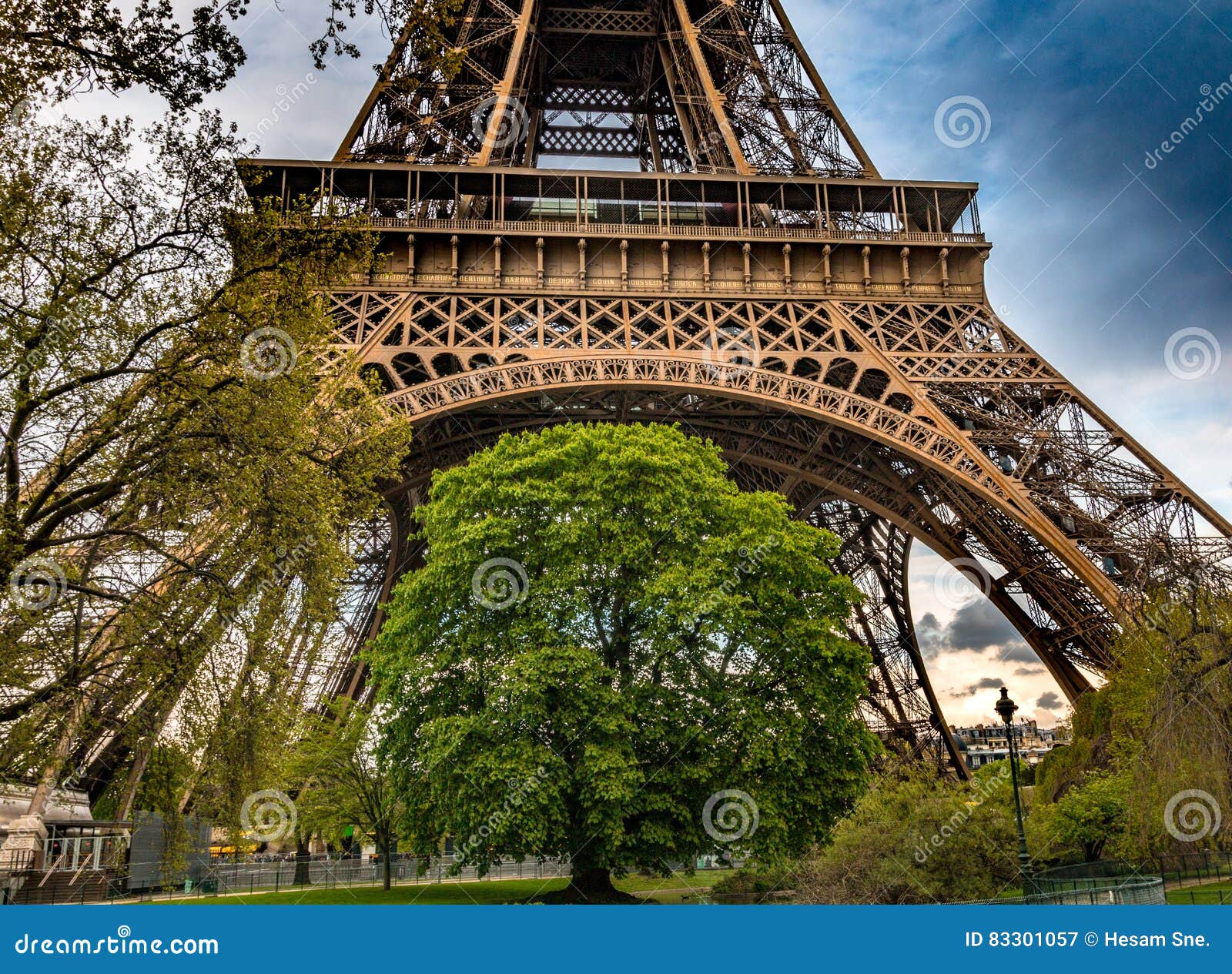 The Eiffel Tower at Sunset - Paris Stock Image - Image of explore ...