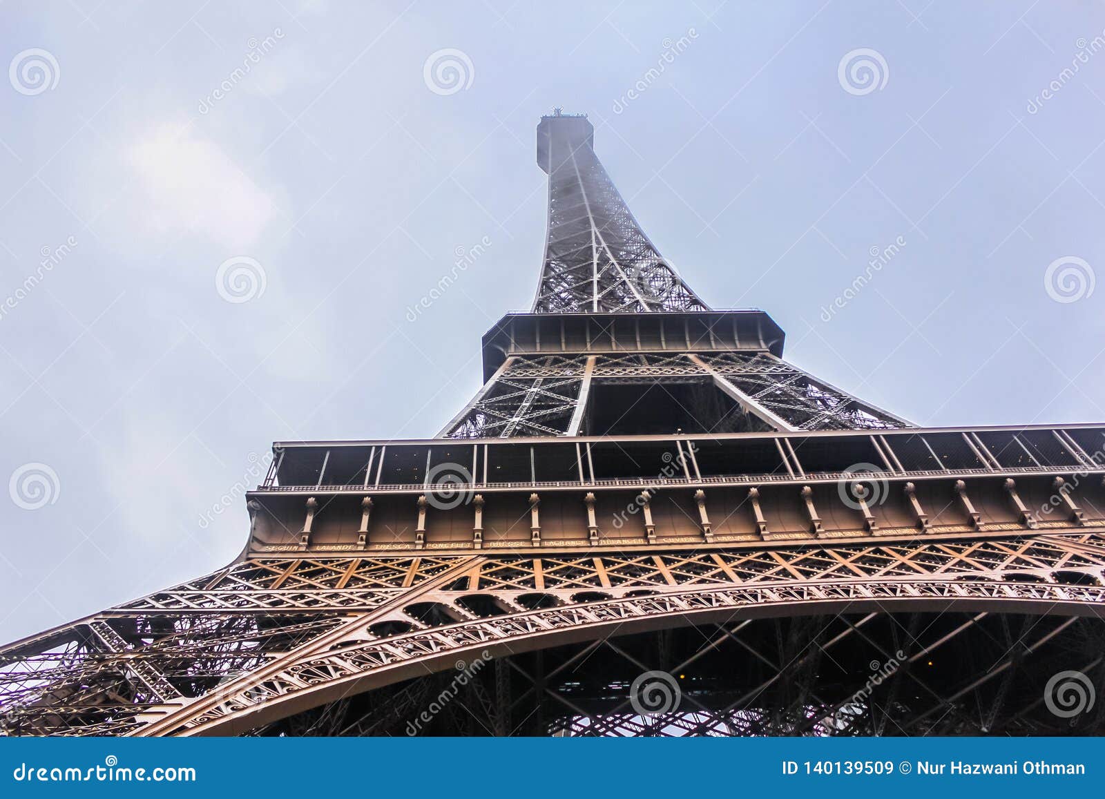 The Lower View of Eiffel Tower Editorial Stock Image - Image of ...