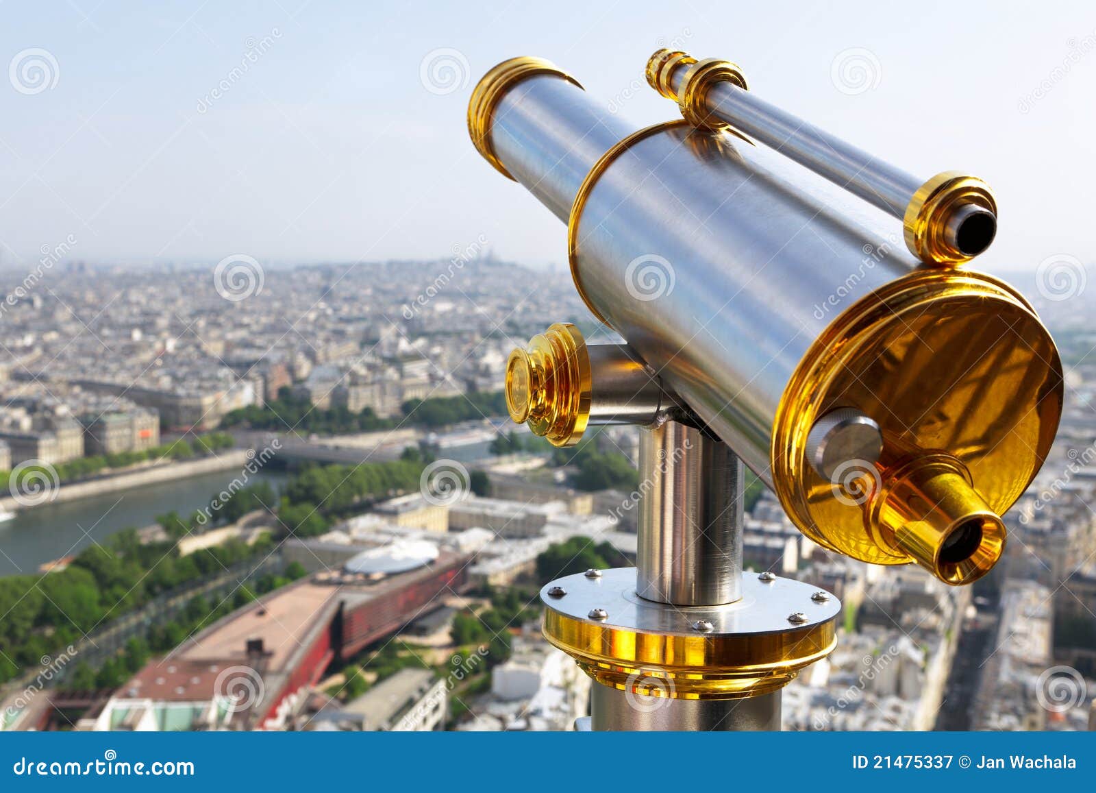 Eiffel Tower telescope stock image. Image of observation - 21475337