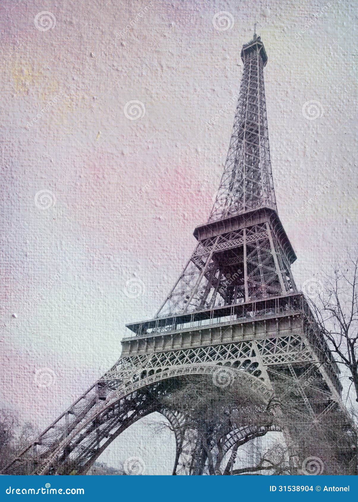 Image Of The Eiffel Tower Overlaid With Various Digital Graphs And Data ...