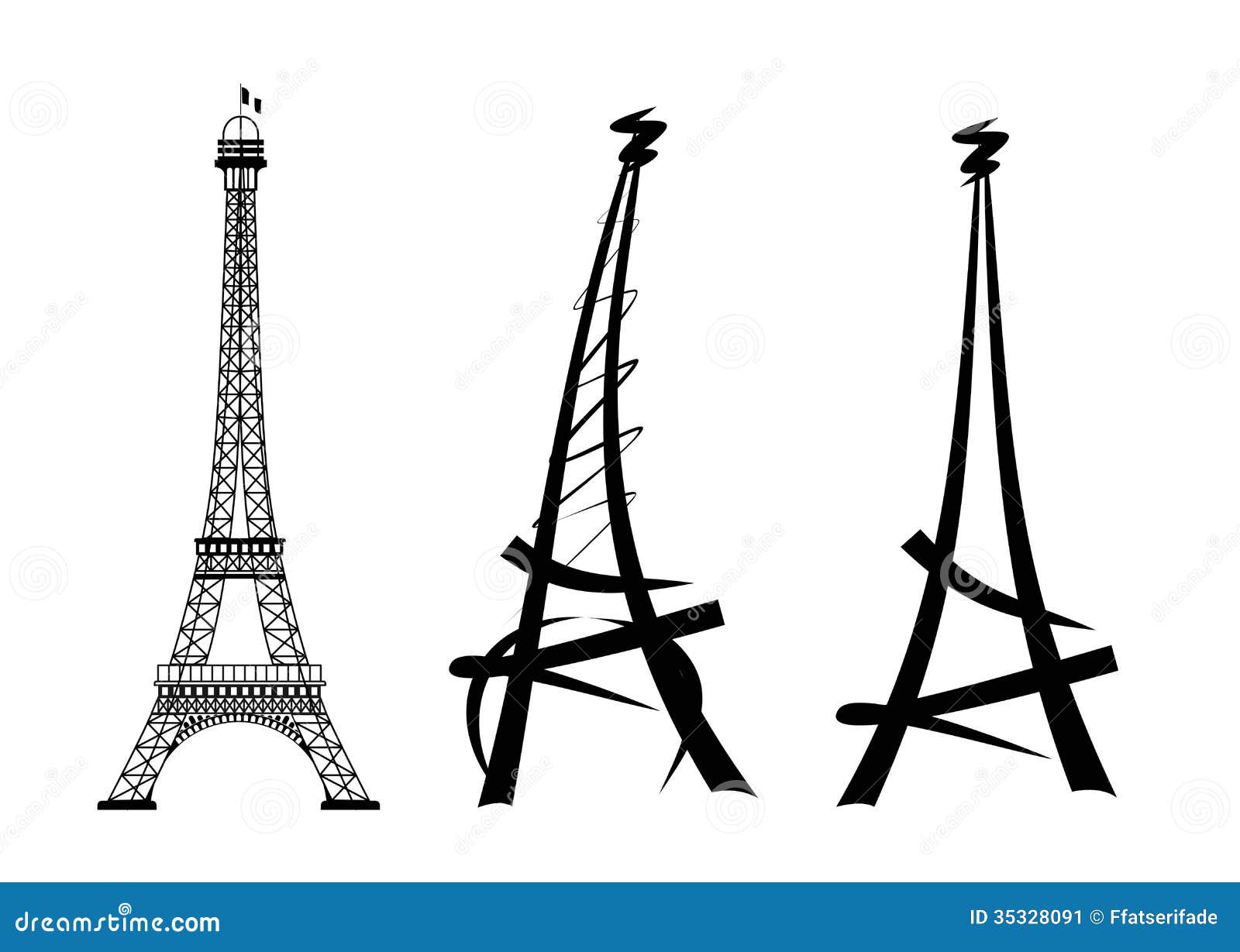Eiffel tower stock illustration. Illustration of drawing - 35328091