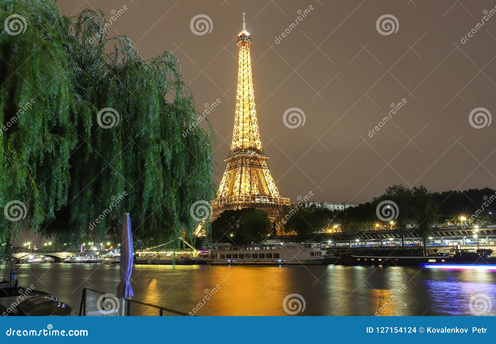 The Eiffel Tower Tour Eiffel Illuminated at Night, Paris, France ... The Eiffel Tower Tour Eiffel Illuminated at Night, Paris, France ...