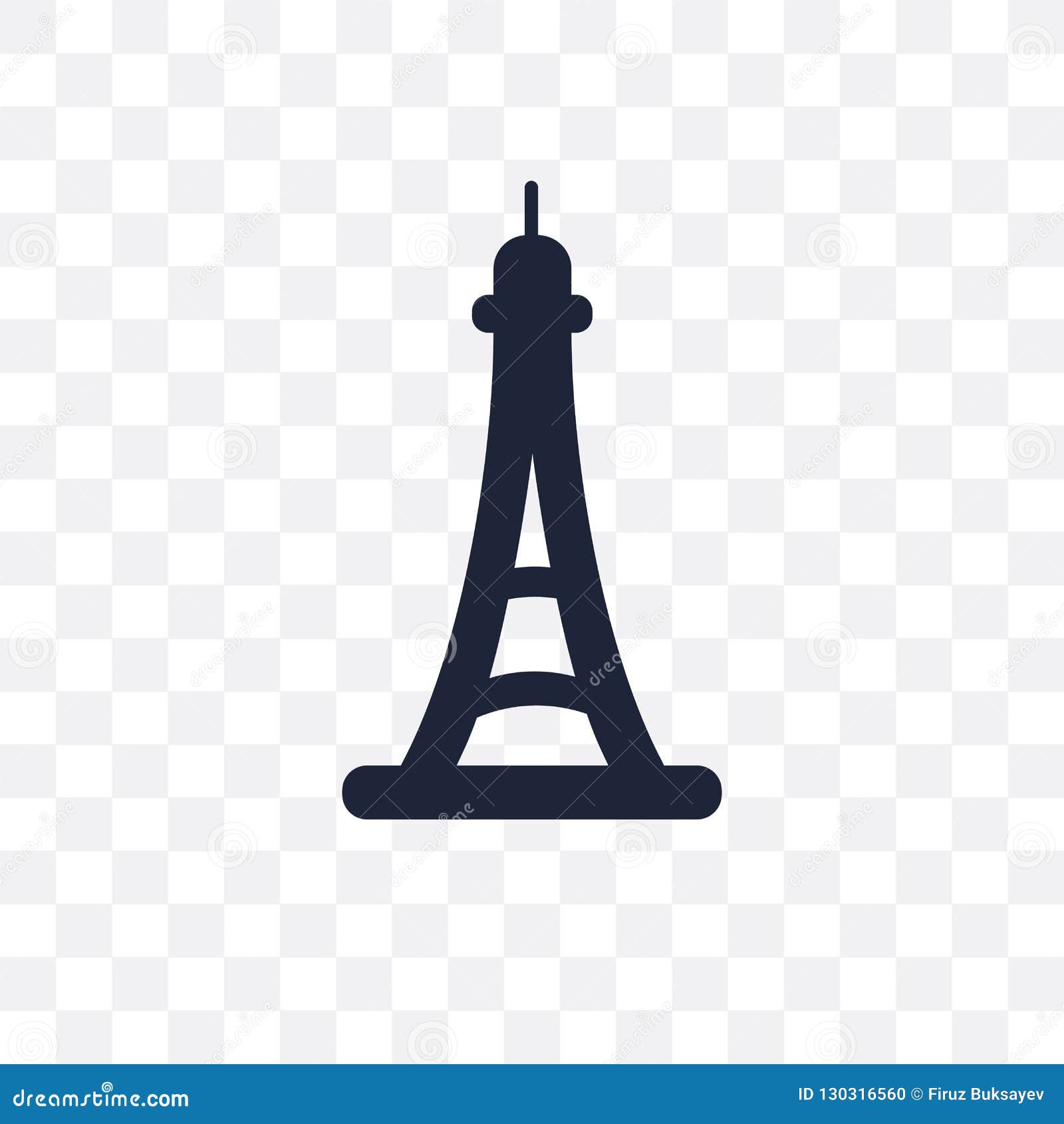 Eiffel Tower Transparent Icon. Eiffel Tower Symbol Design from a Stock ...