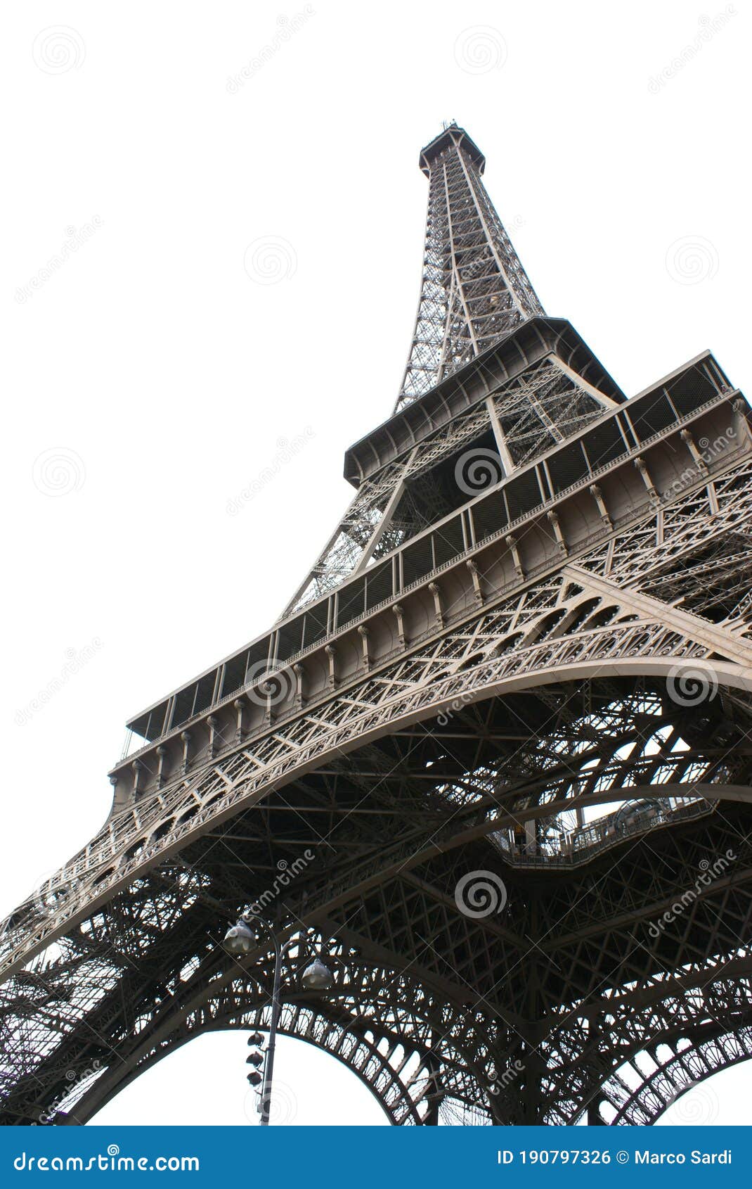 Eiffel Tower, View from Below. Paris Stock Photo - Image of tower ...