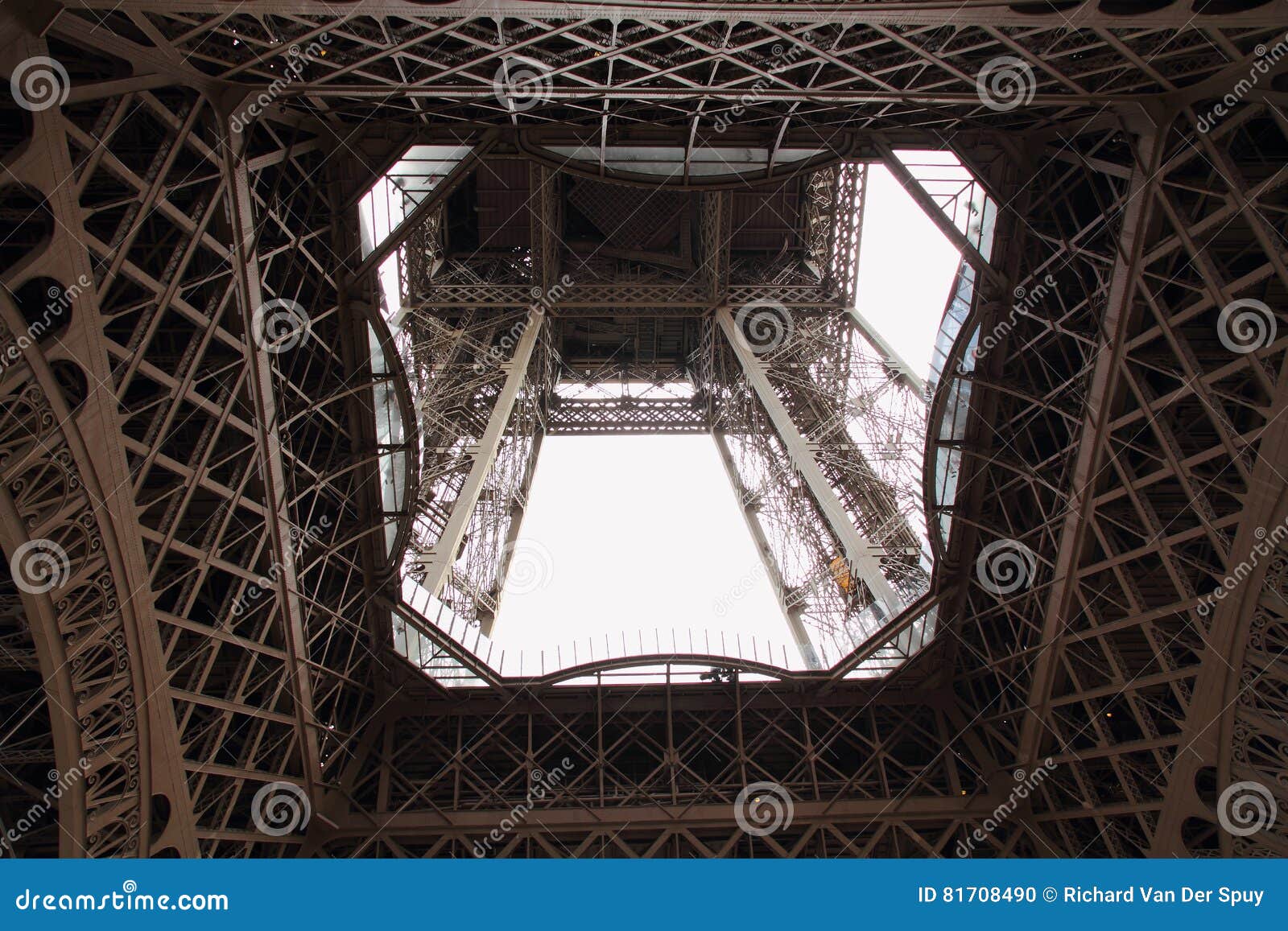 The Eiffel Tower - View from Below Editorial Image - Image of landmark ...
