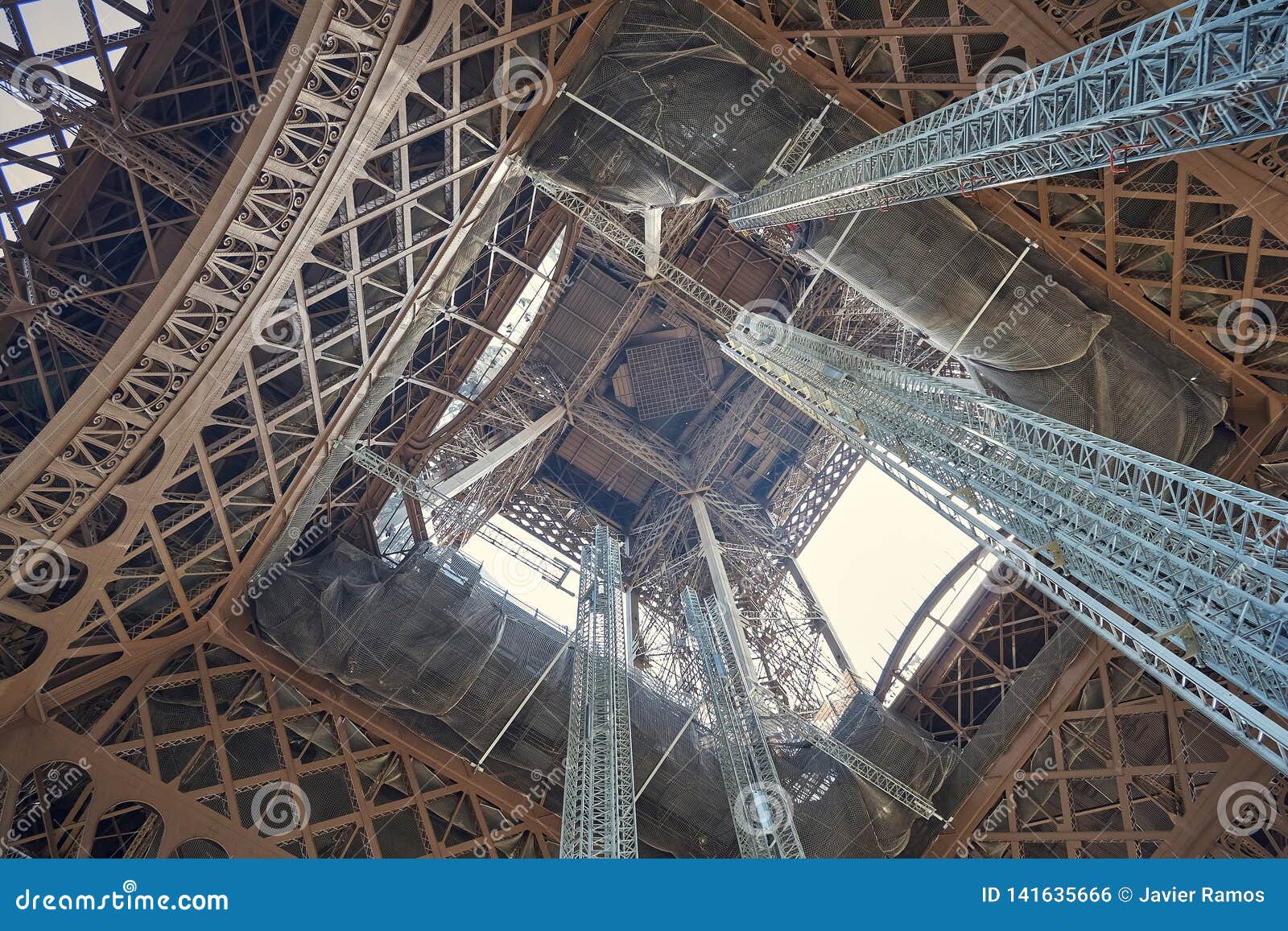 Eiffel Tower View from Below the Tower Stock Photo - Image of view ...